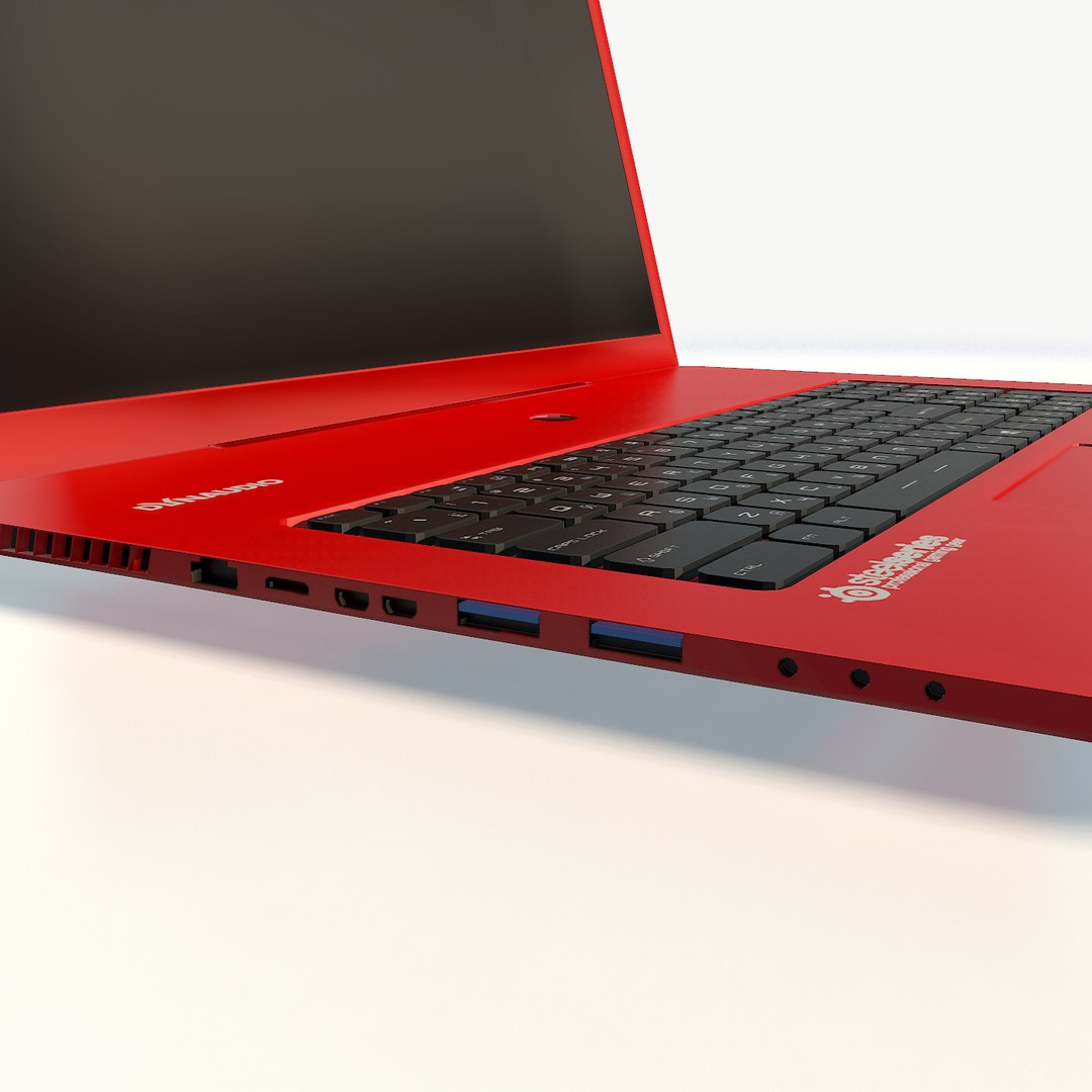 Msi Red Laptop 3d Model
