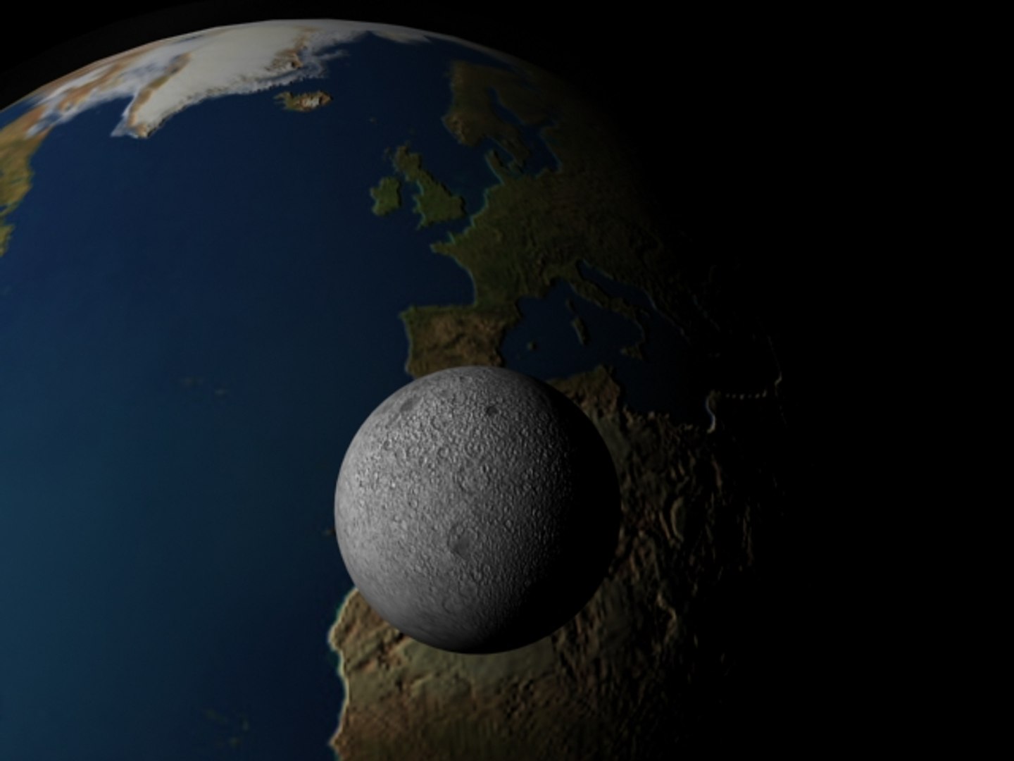 Earth Moon 3d Model