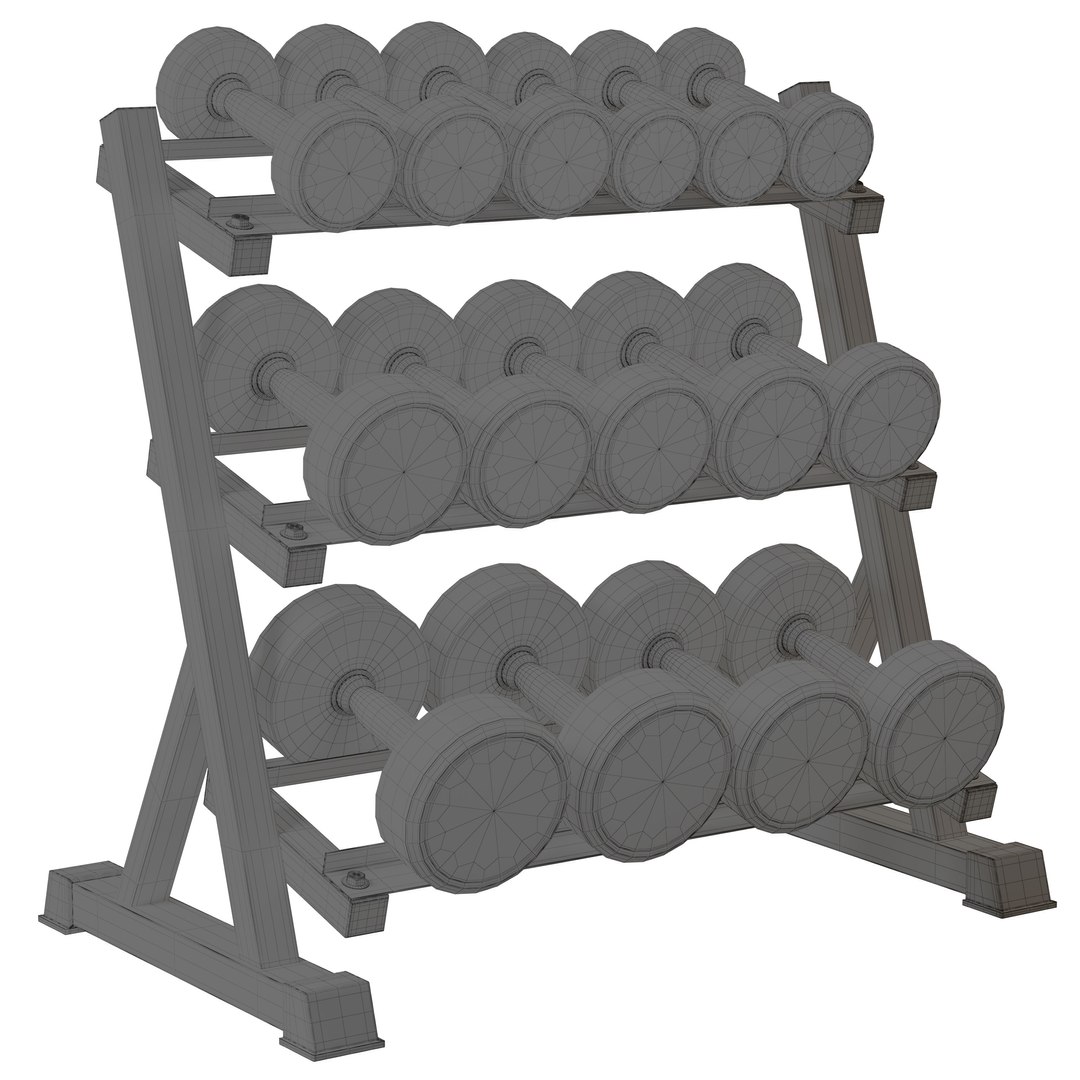 3D Bonnlo Dumbbell Rack Model - TurboSquid 2140101