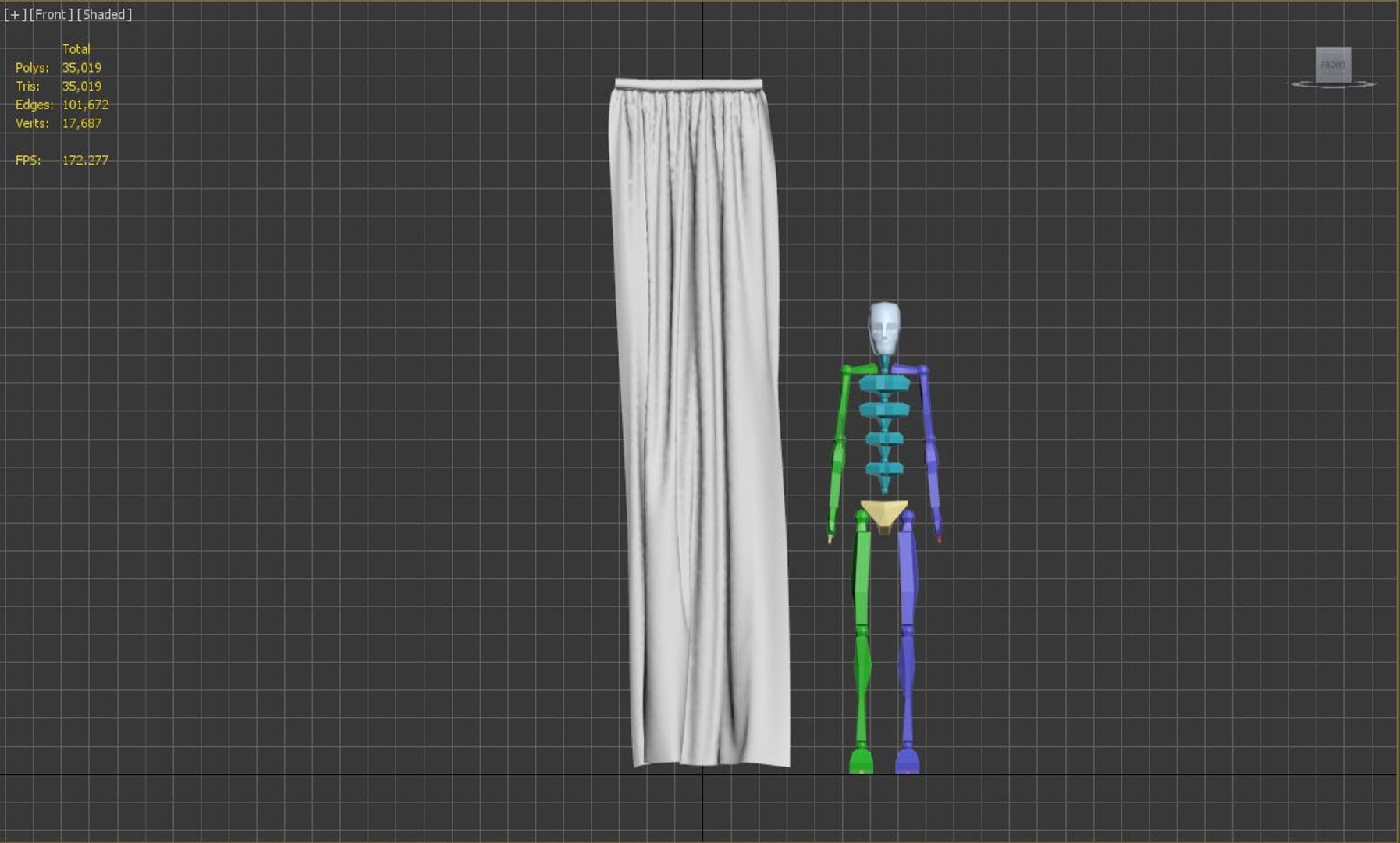 3d Curtain Version 4 Animation Model