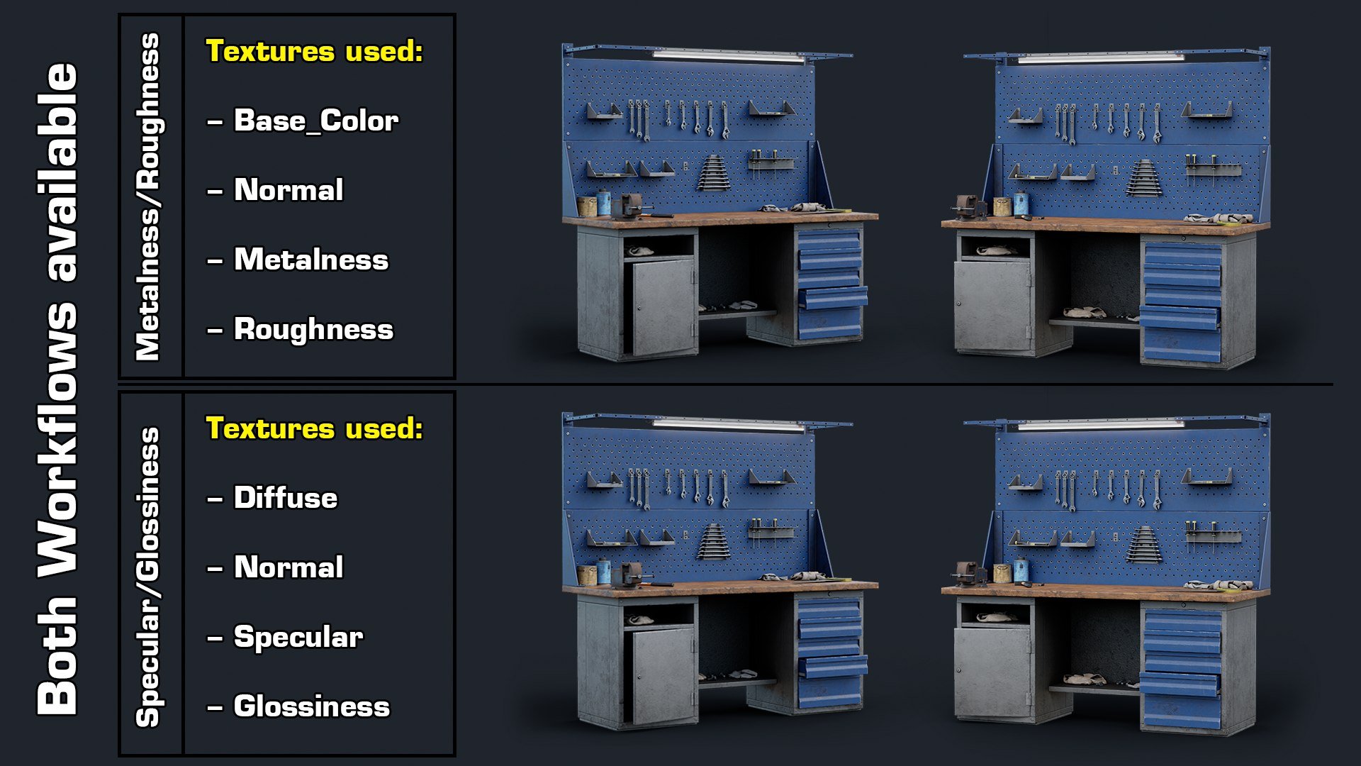 3D Workbench GameReady Model - TurboSquid 2184061