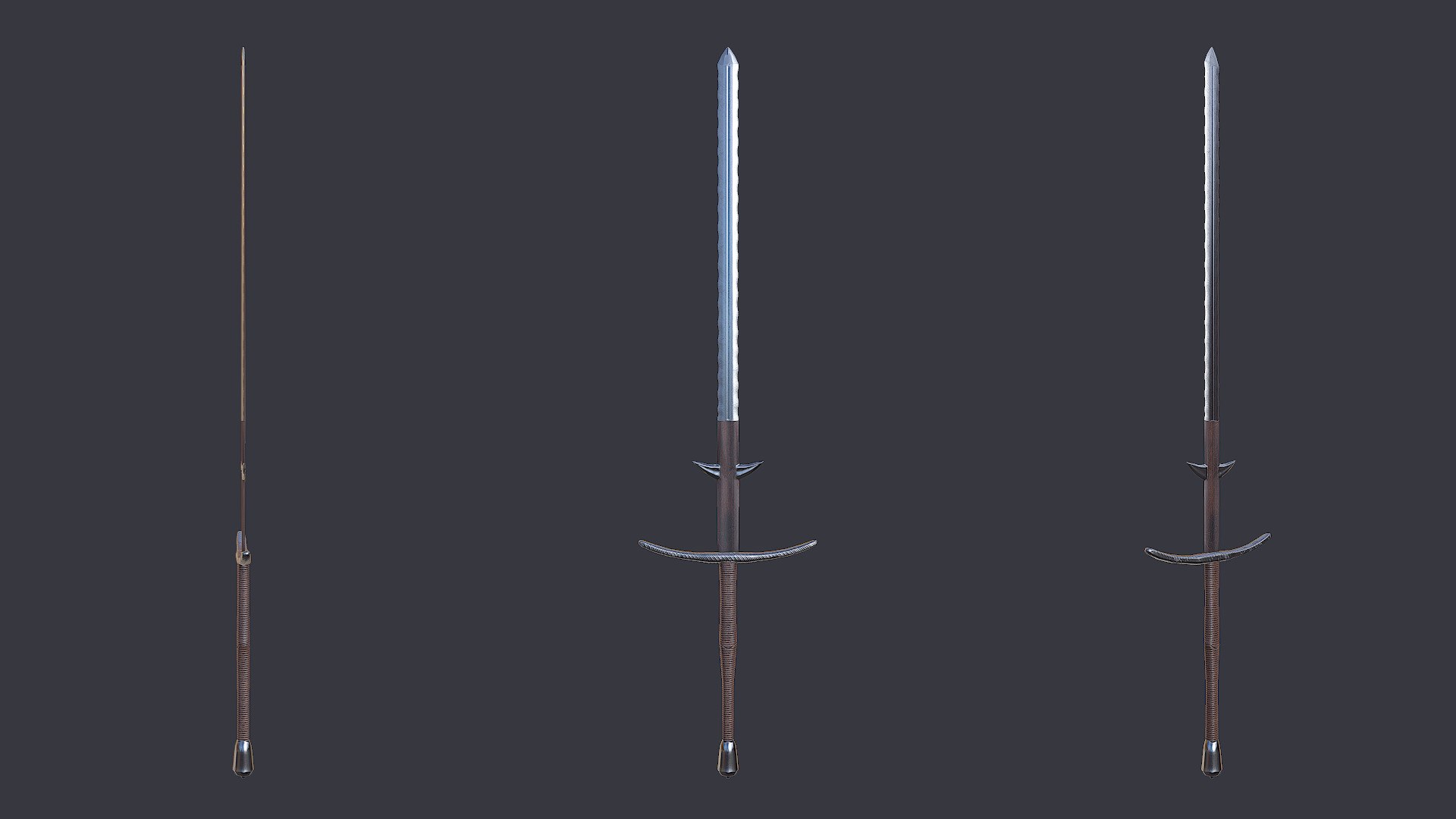 Zweihander Flamberge V2 3D Model - TurboSquid 1976697