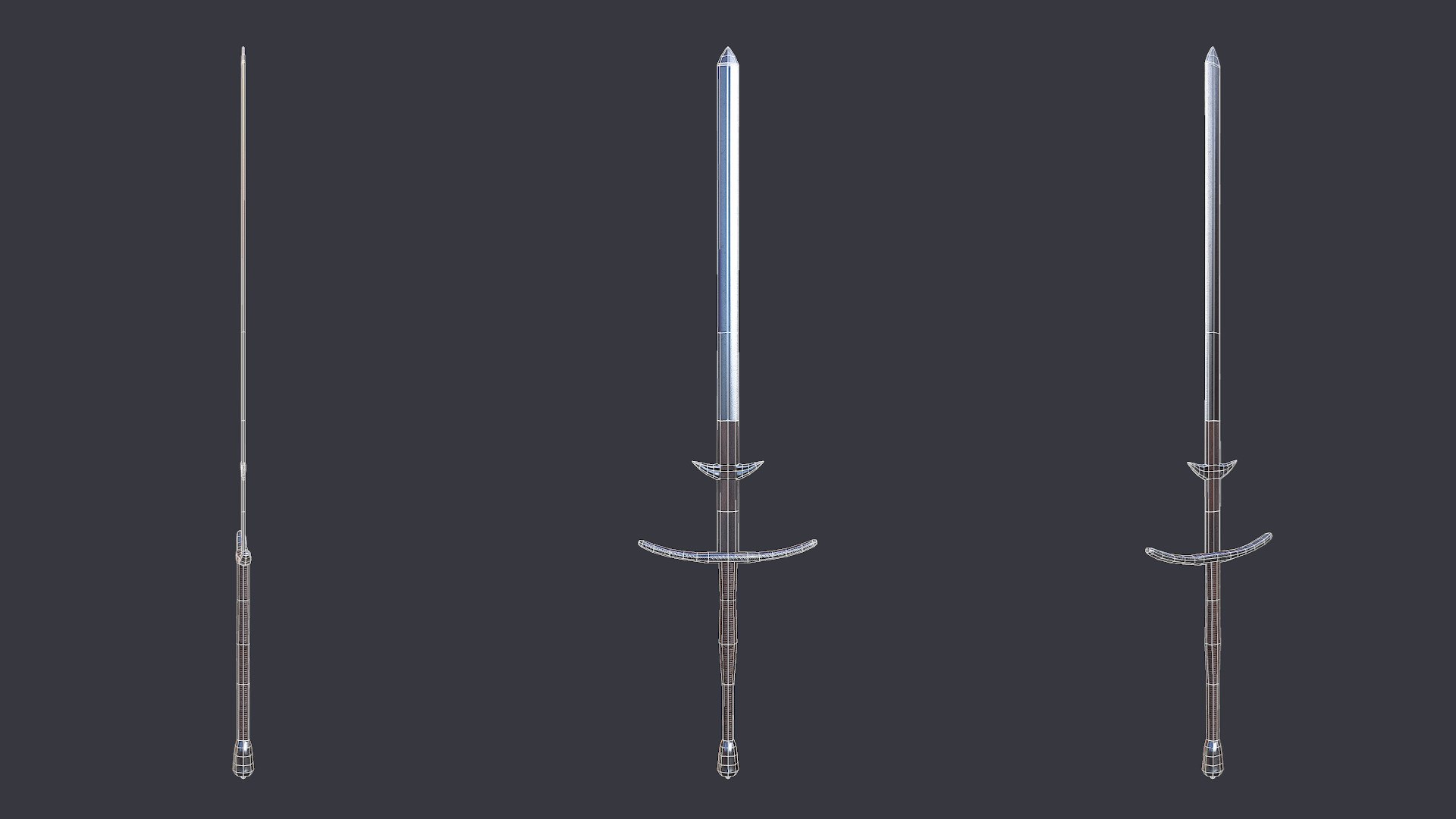 Zweihander Flamberge V2 3D Model - TurboSquid 1976697