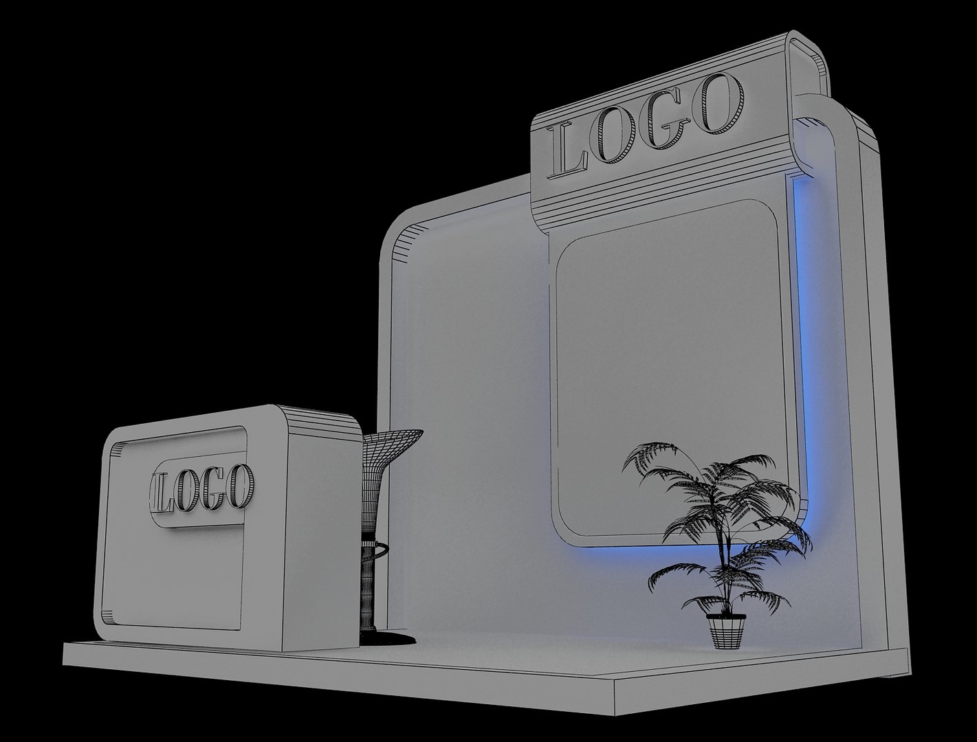 3D booth exhibition stand model - TurboSquid 1516692