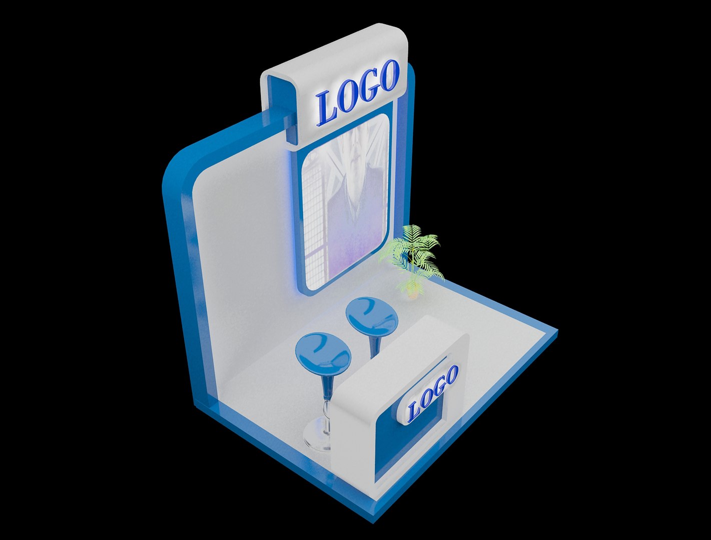 3D booth exhibition stand model - TurboSquid 1516692