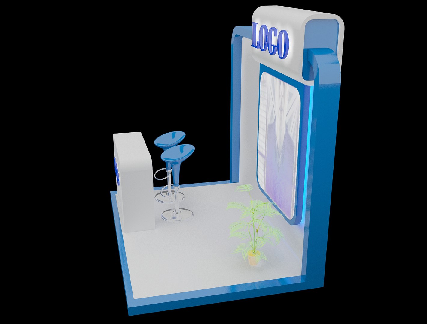 3D booth exhibition stand model - TurboSquid 1516692