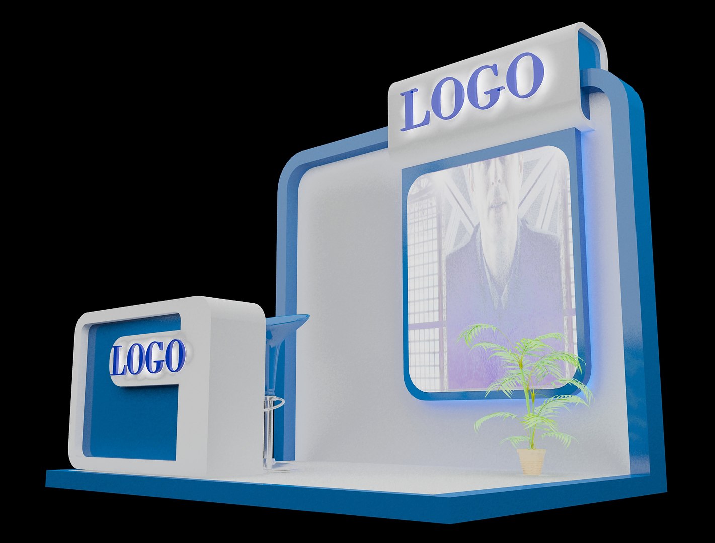 3D booth exhibition stand model - TurboSquid 1516692