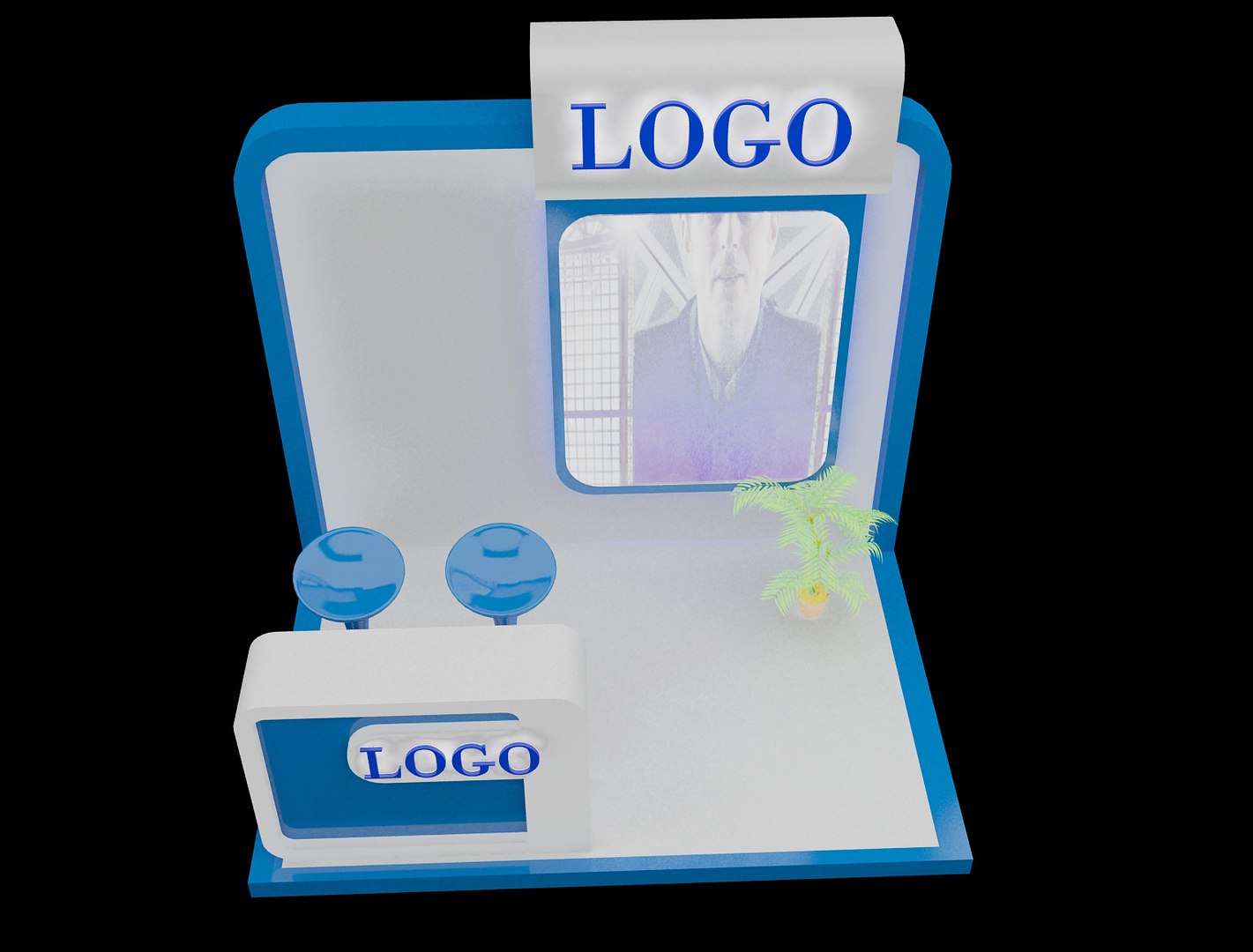 3D booth exhibition stand model - TurboSquid 1516692