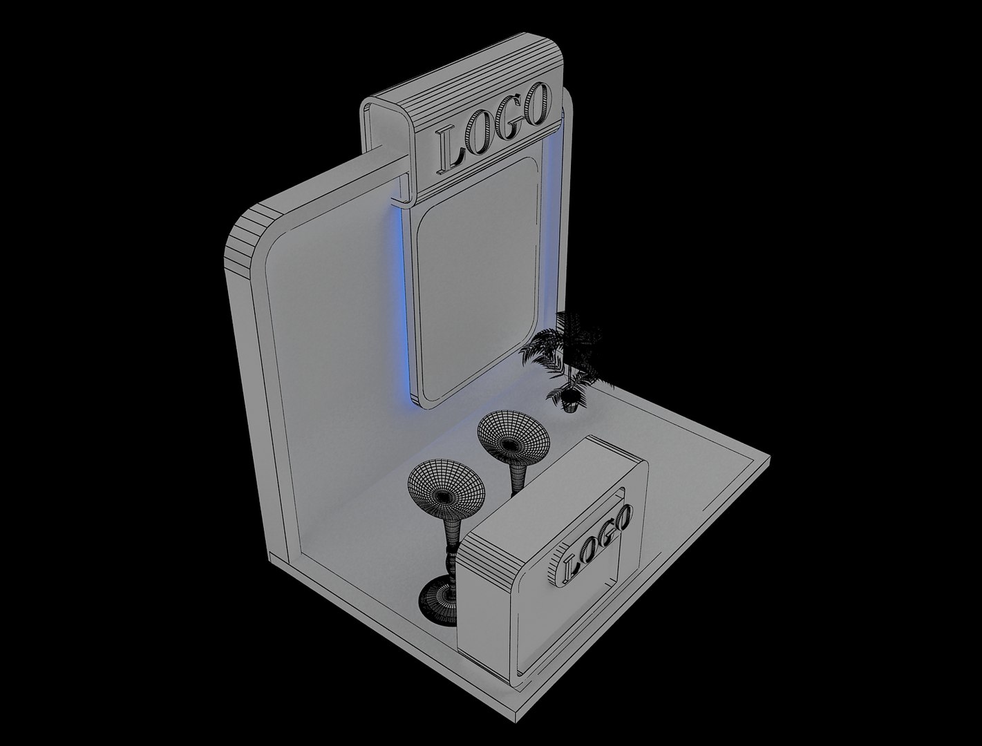 3D booth exhibition stand model - TurboSquid 1516692