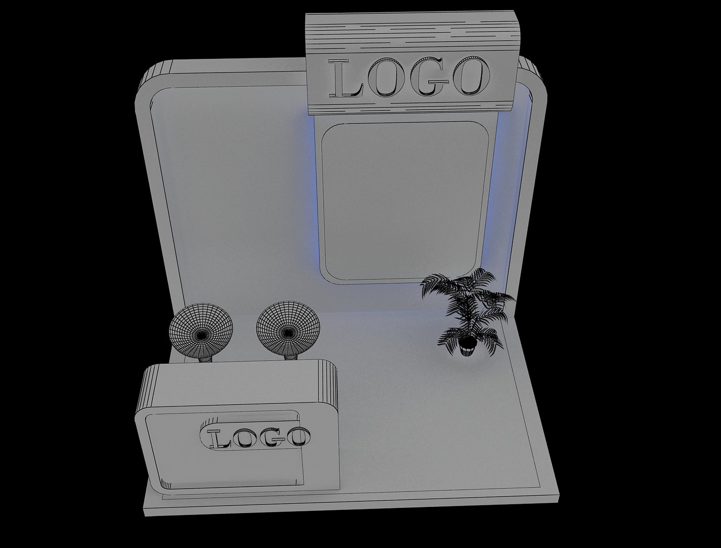 3D booth exhibition stand model - TurboSquid 1516692