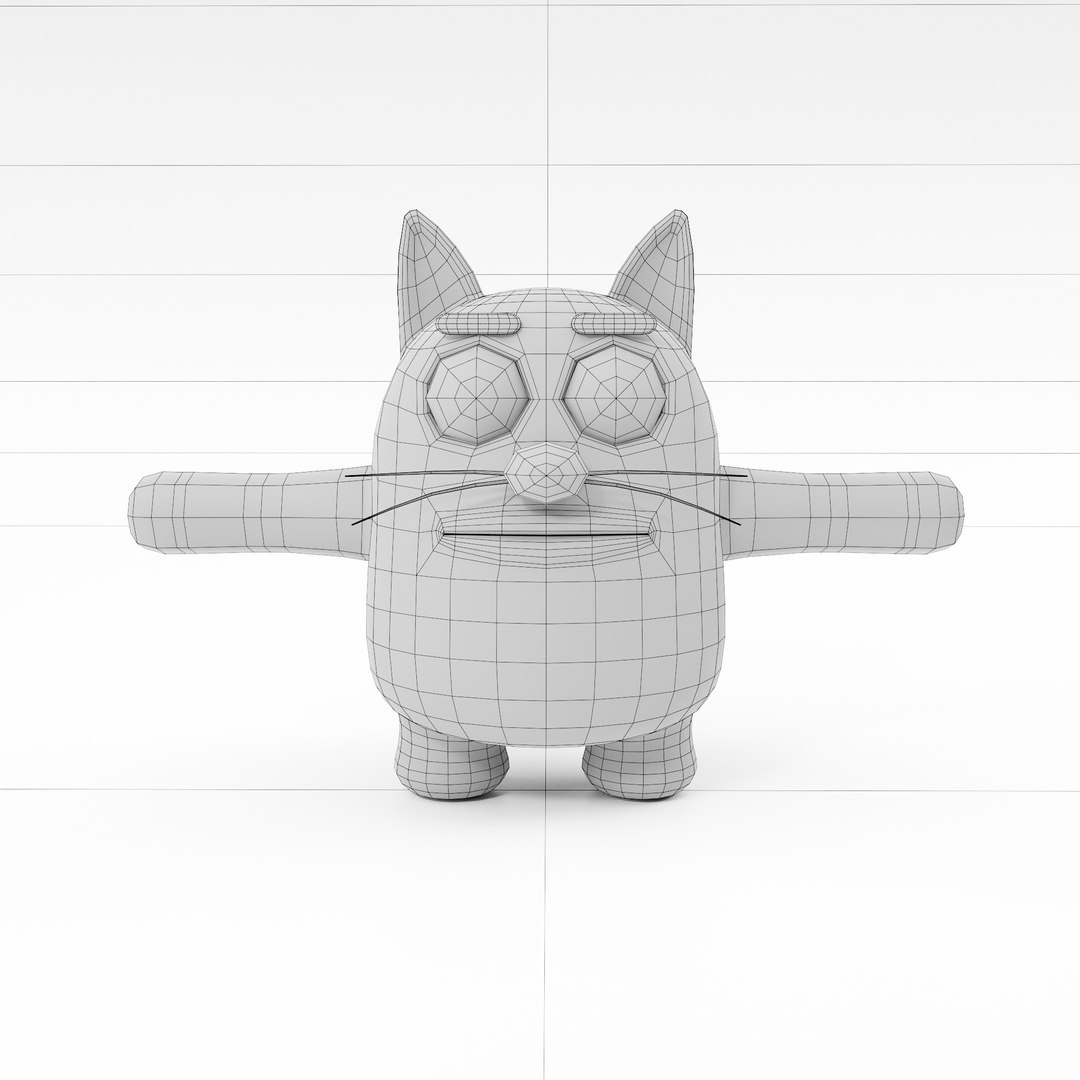 Cat Cartoon 3D Model - TurboSquid 1996898