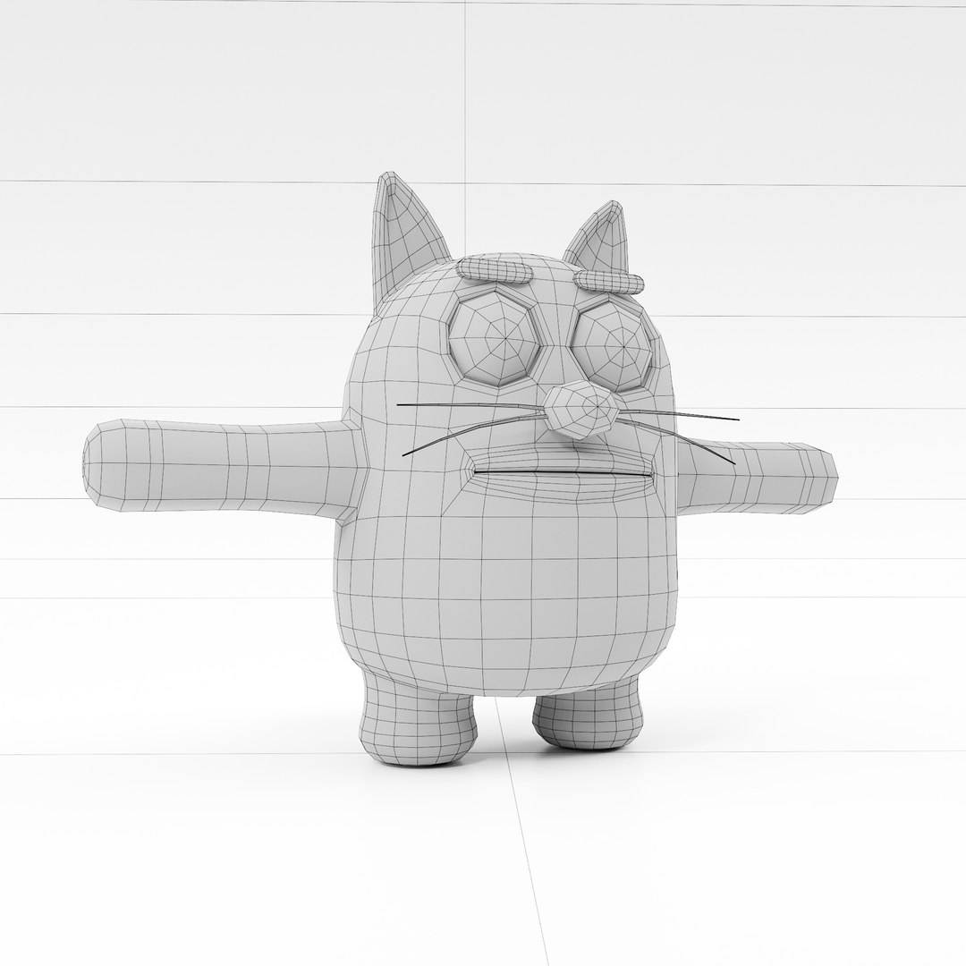 Cat Cartoon 3D Model - TurboSquid 1996898