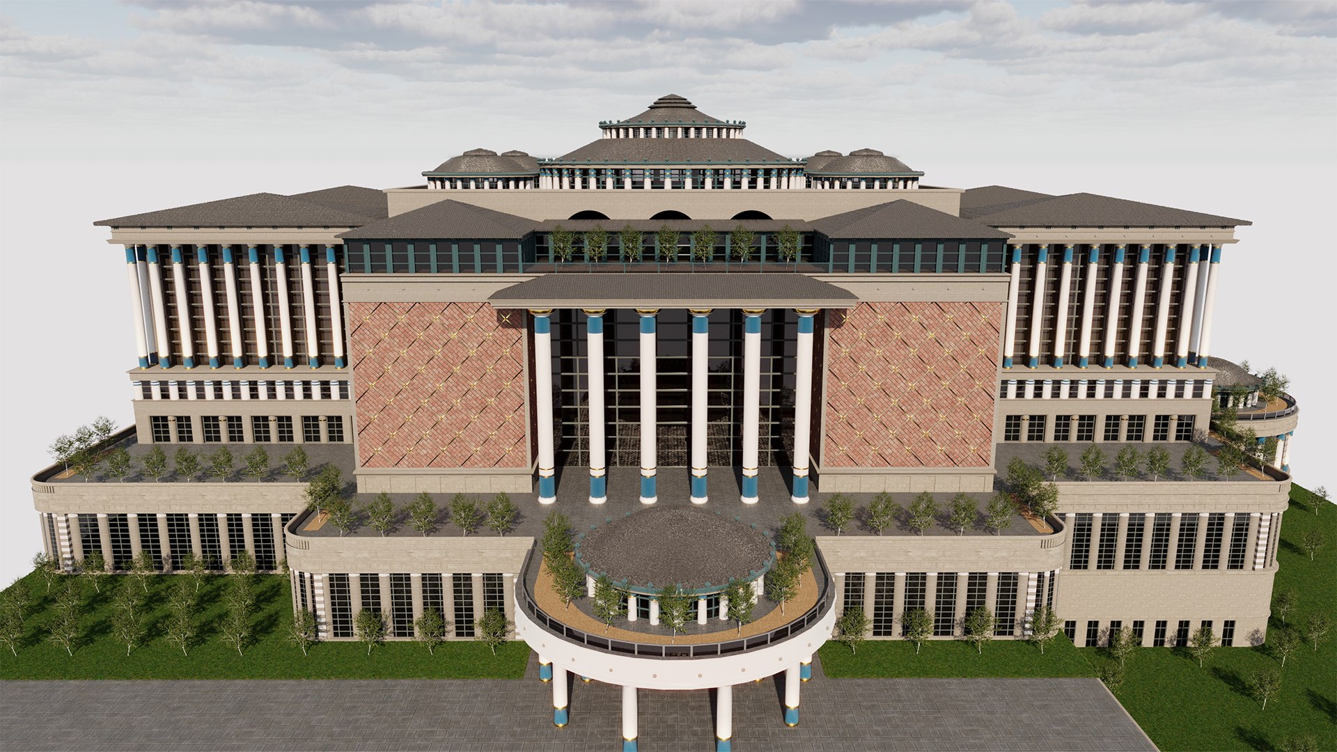 Public Library Exterior 3D model - TurboSquid 2175659