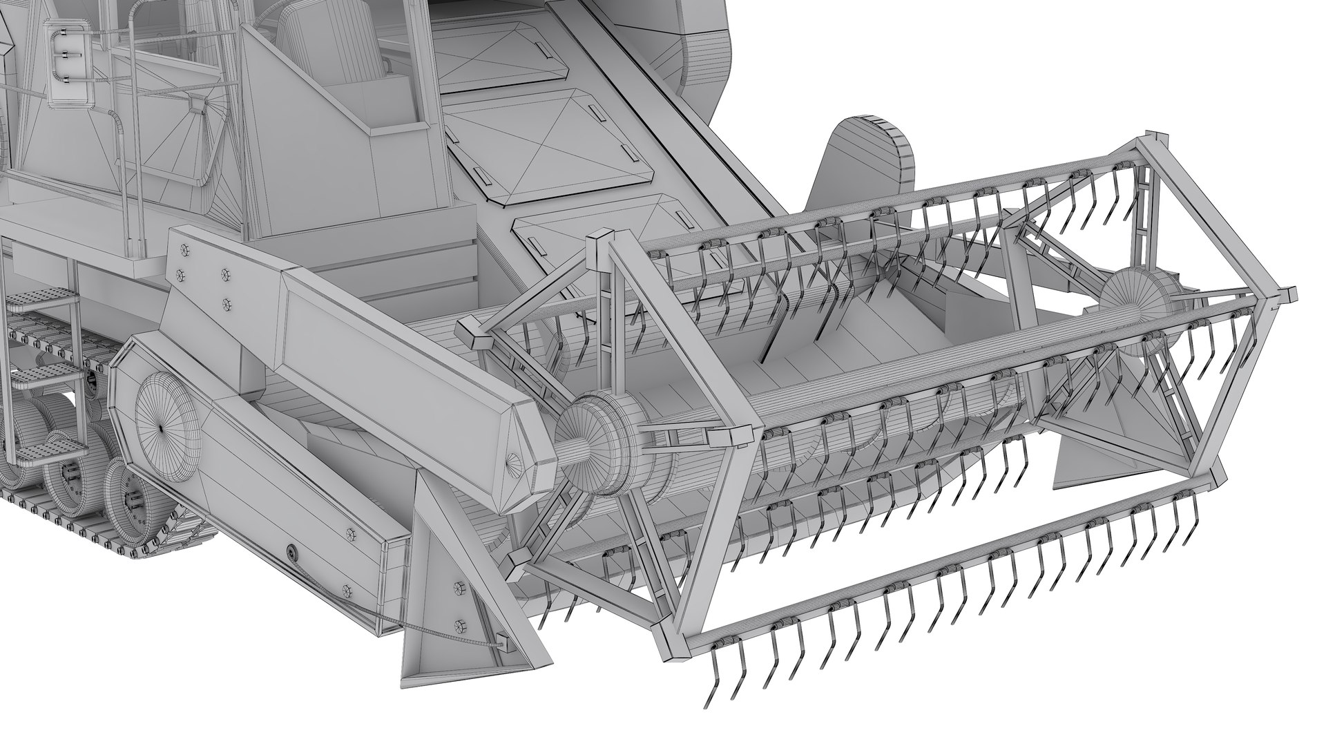 3D Rice Combine Harvester Model - TurboSquid 2264364