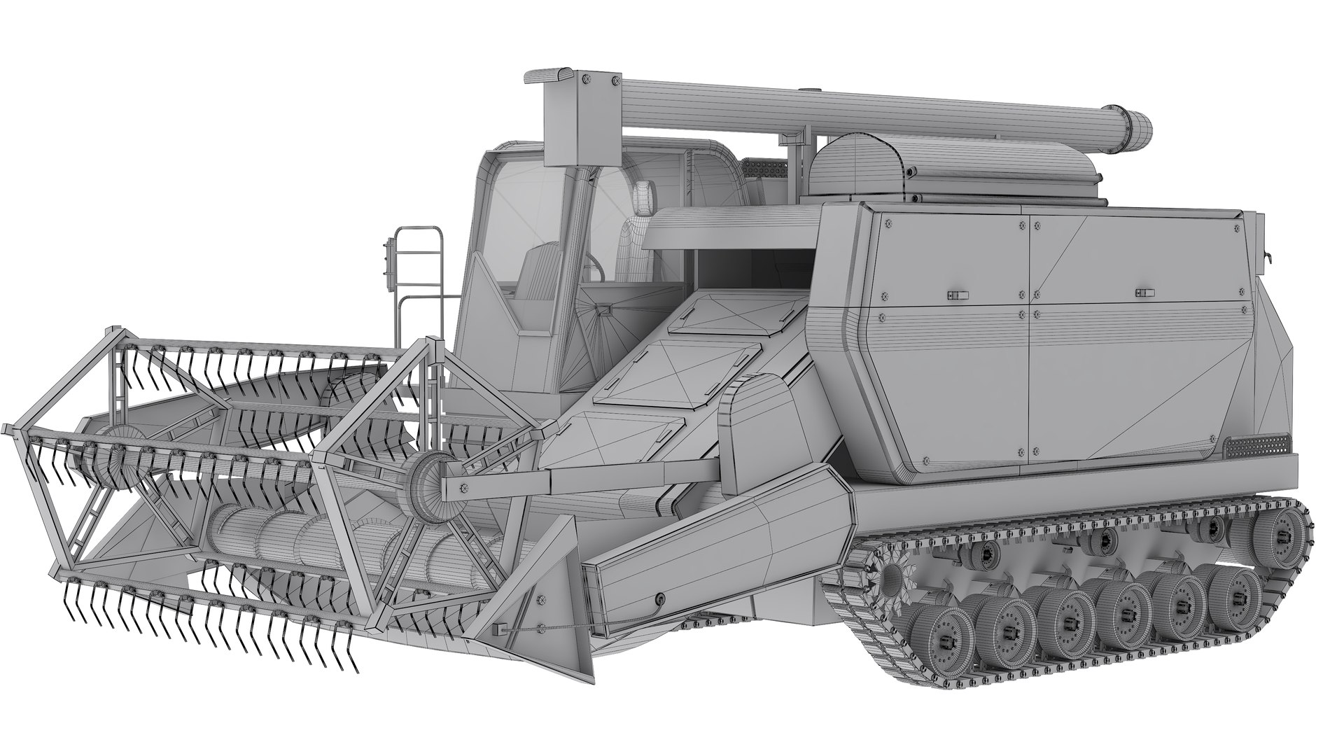 3D Rice Combine Harvester Model - TurboSquid 2264364