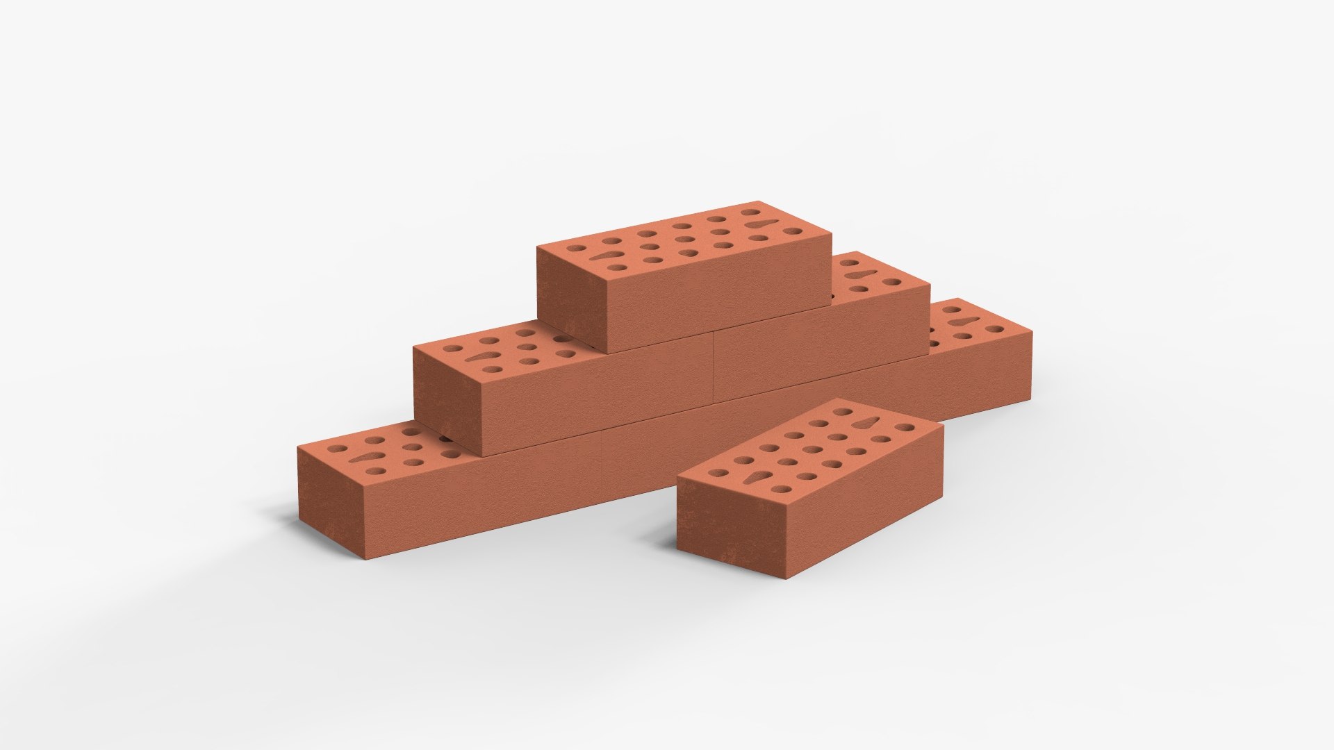 3D Construction Red Brick model - TurboSquid 1895921
