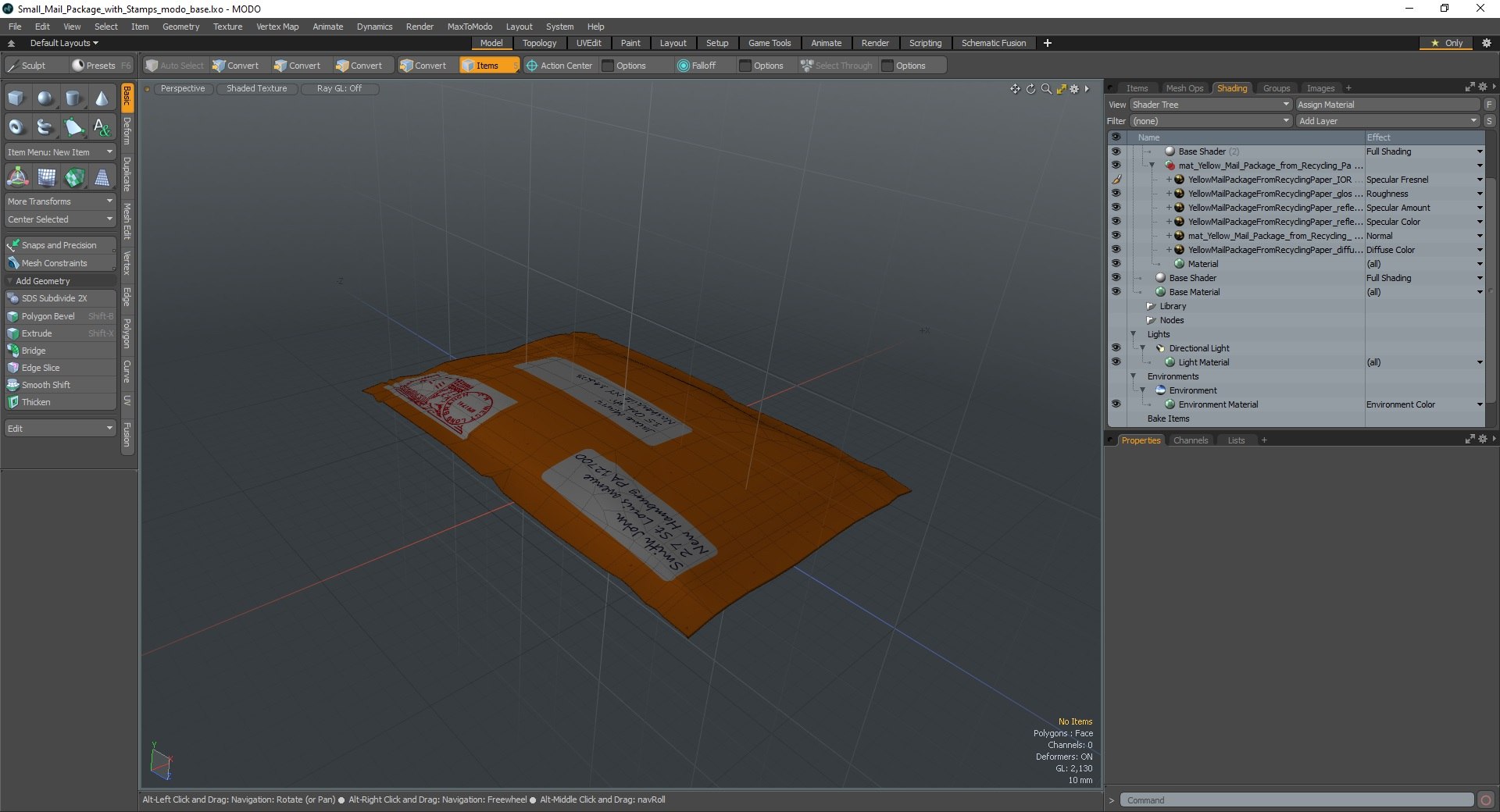 3D Model Small Mail Package With Stamps - TurboSquid 2068903
