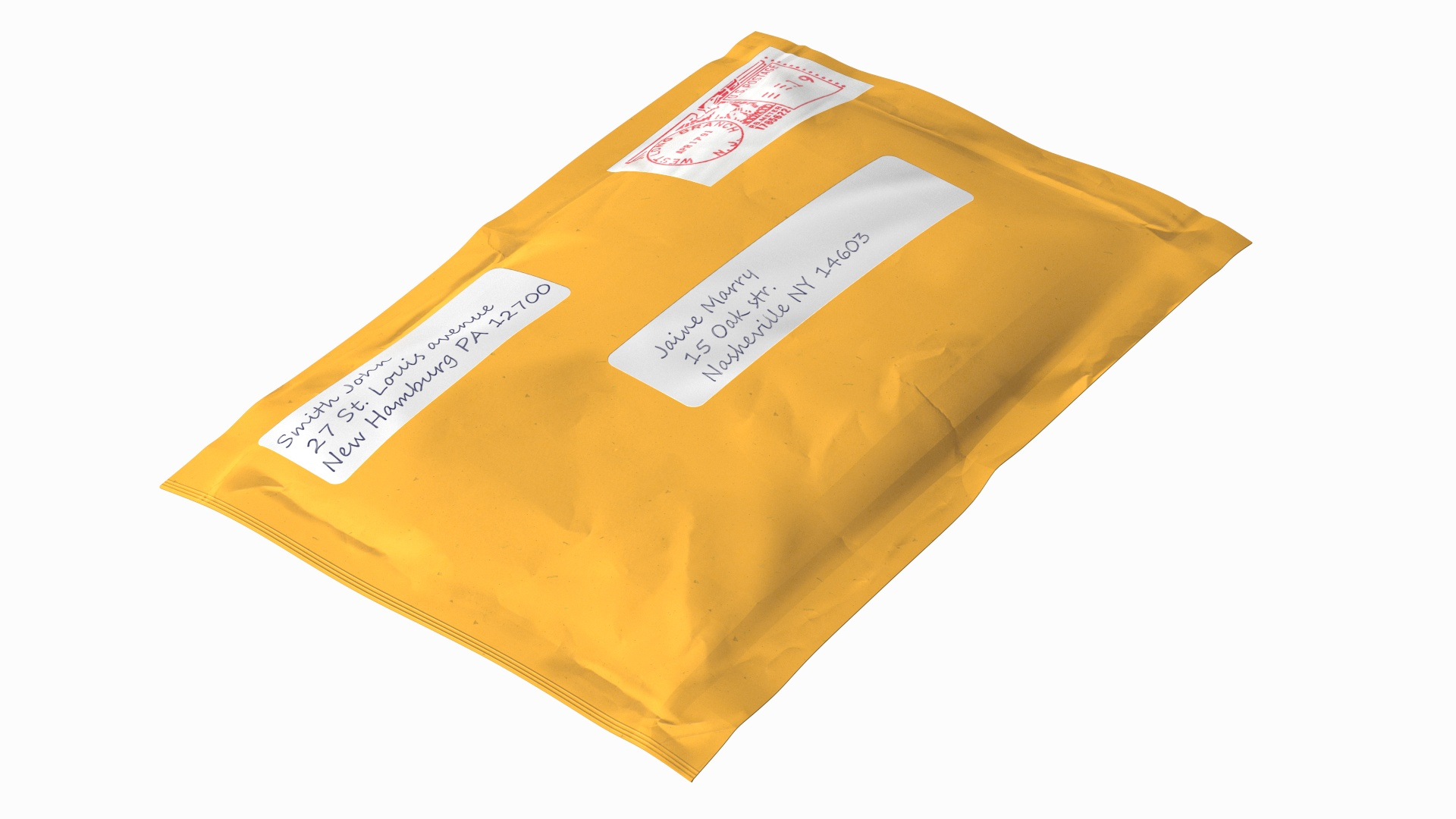 3D model Small Mail Package with Stamps - TurboSquid 2068903