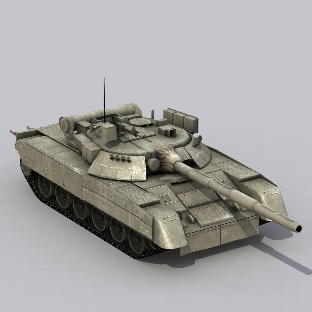 3d T80u Main Battle Tank Model