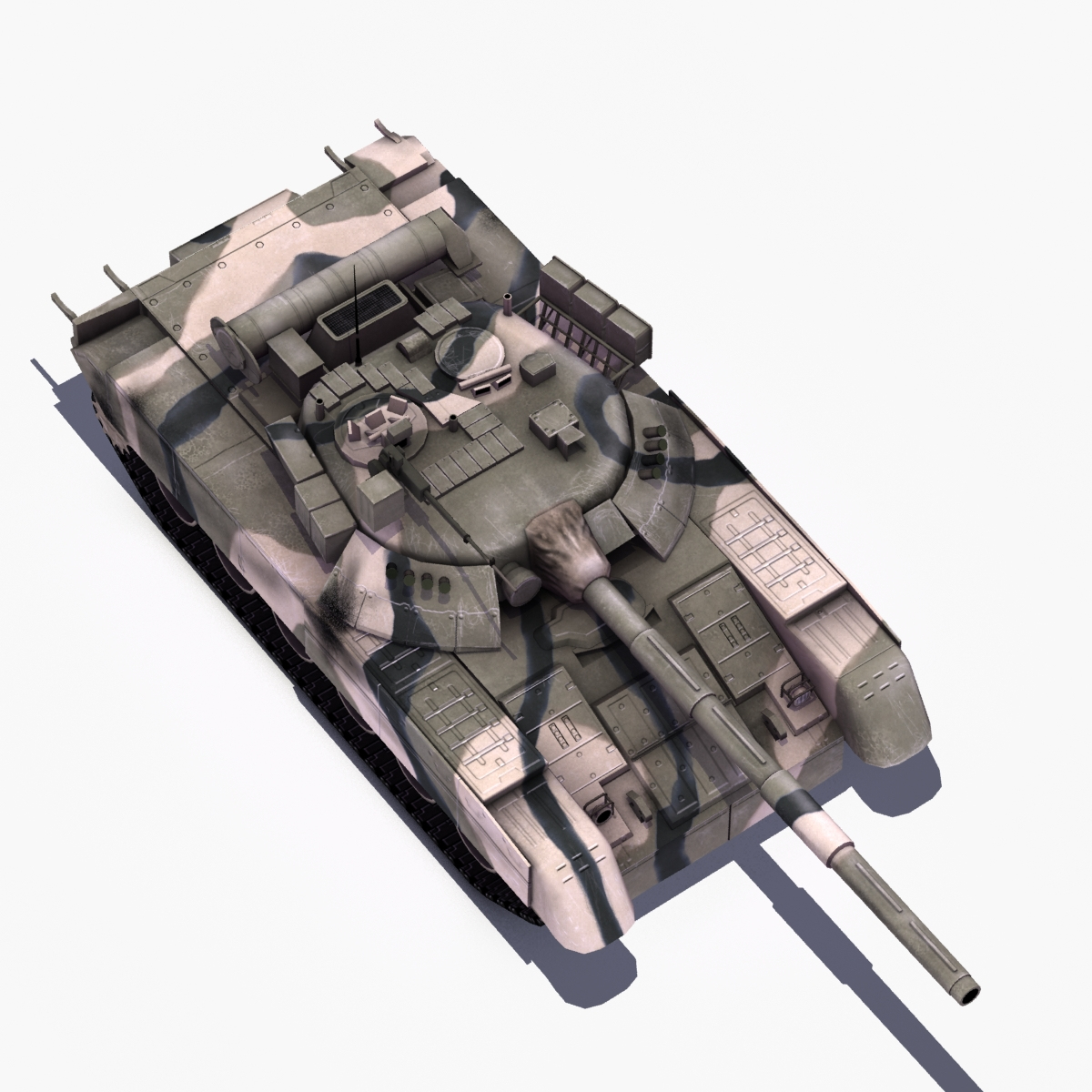3d t80u main battle tank model