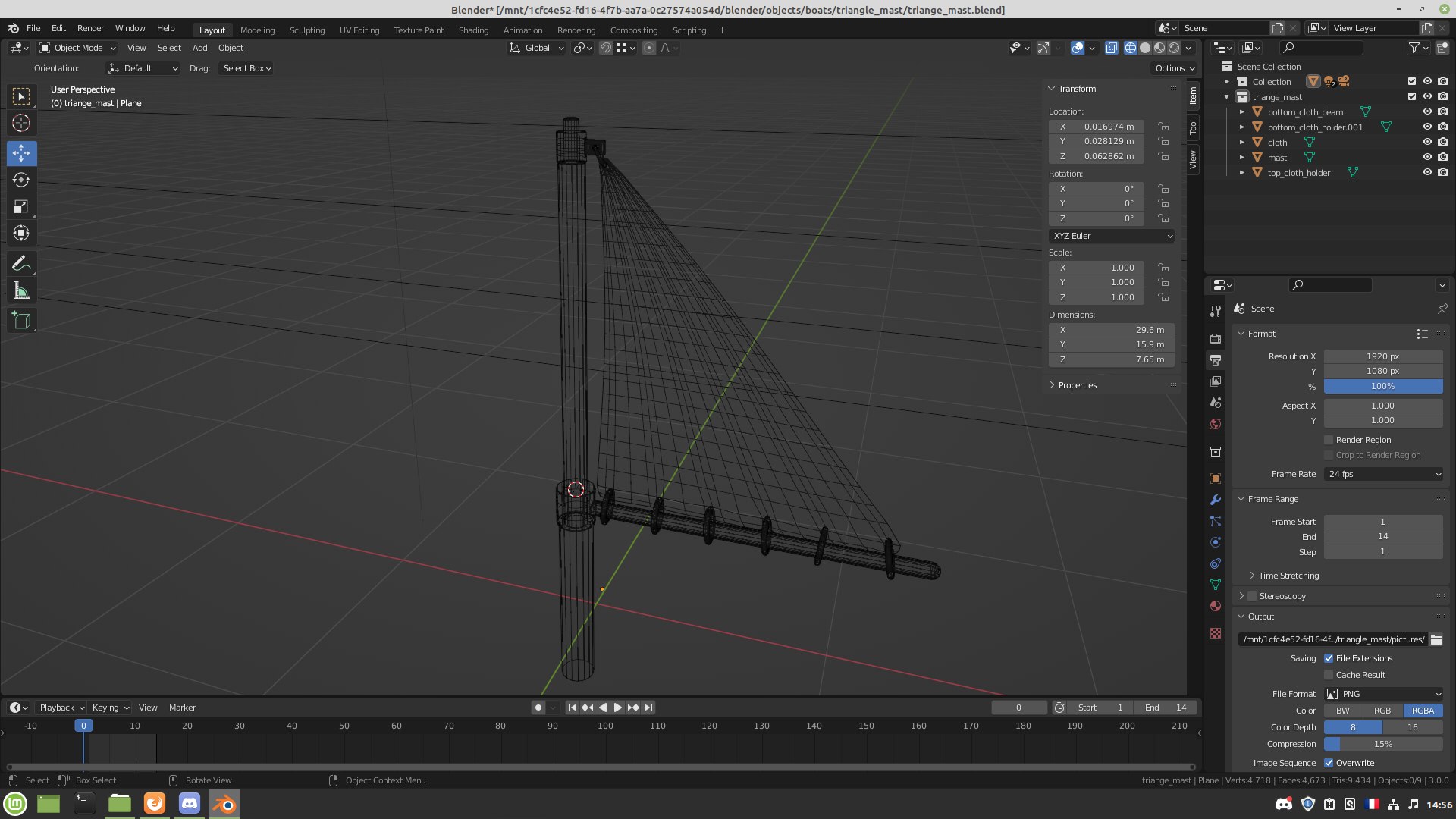Triangle Mast And Sail 3D - TurboSquid 1829617