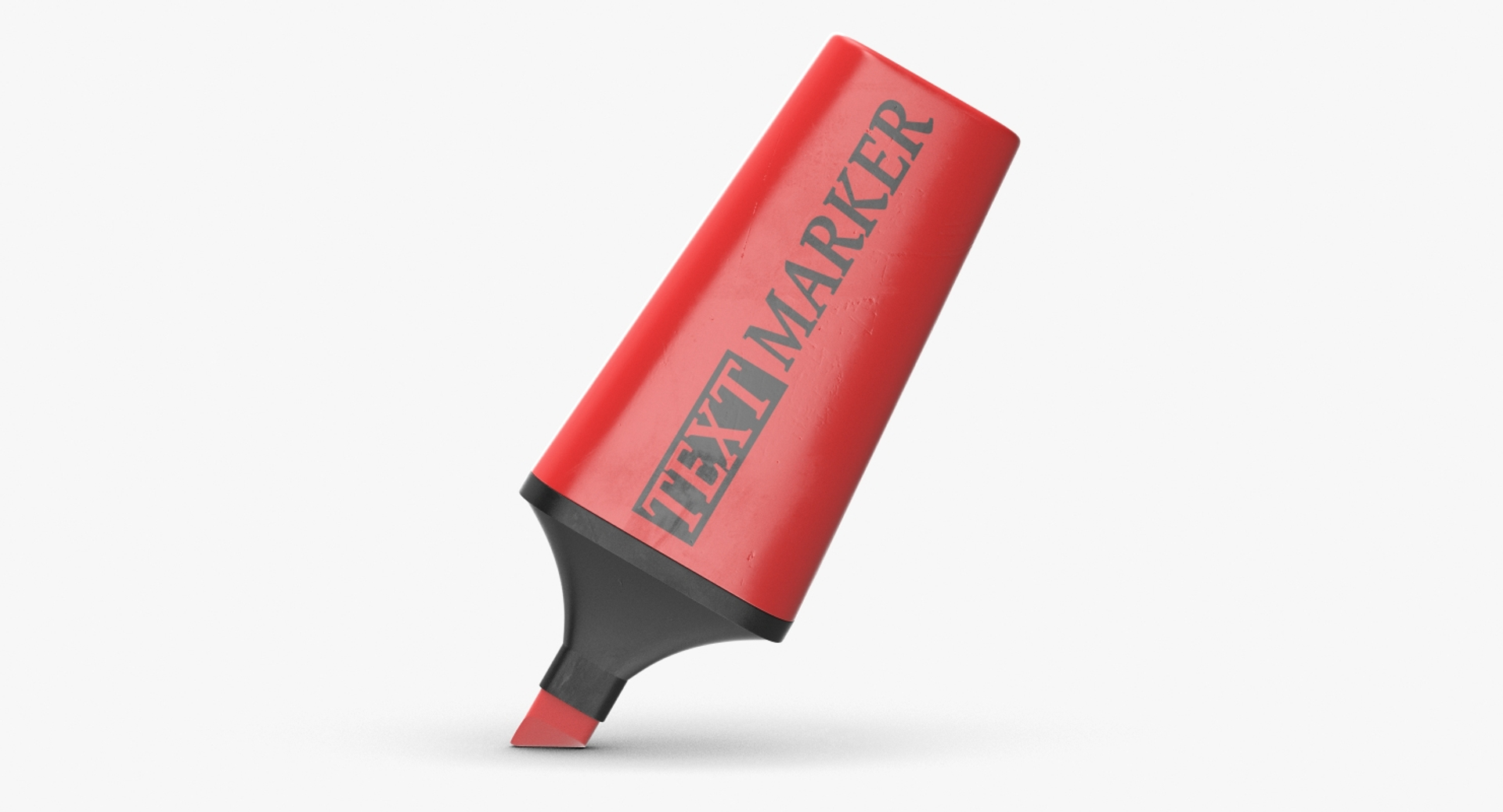 Text Marker Red 3d Model