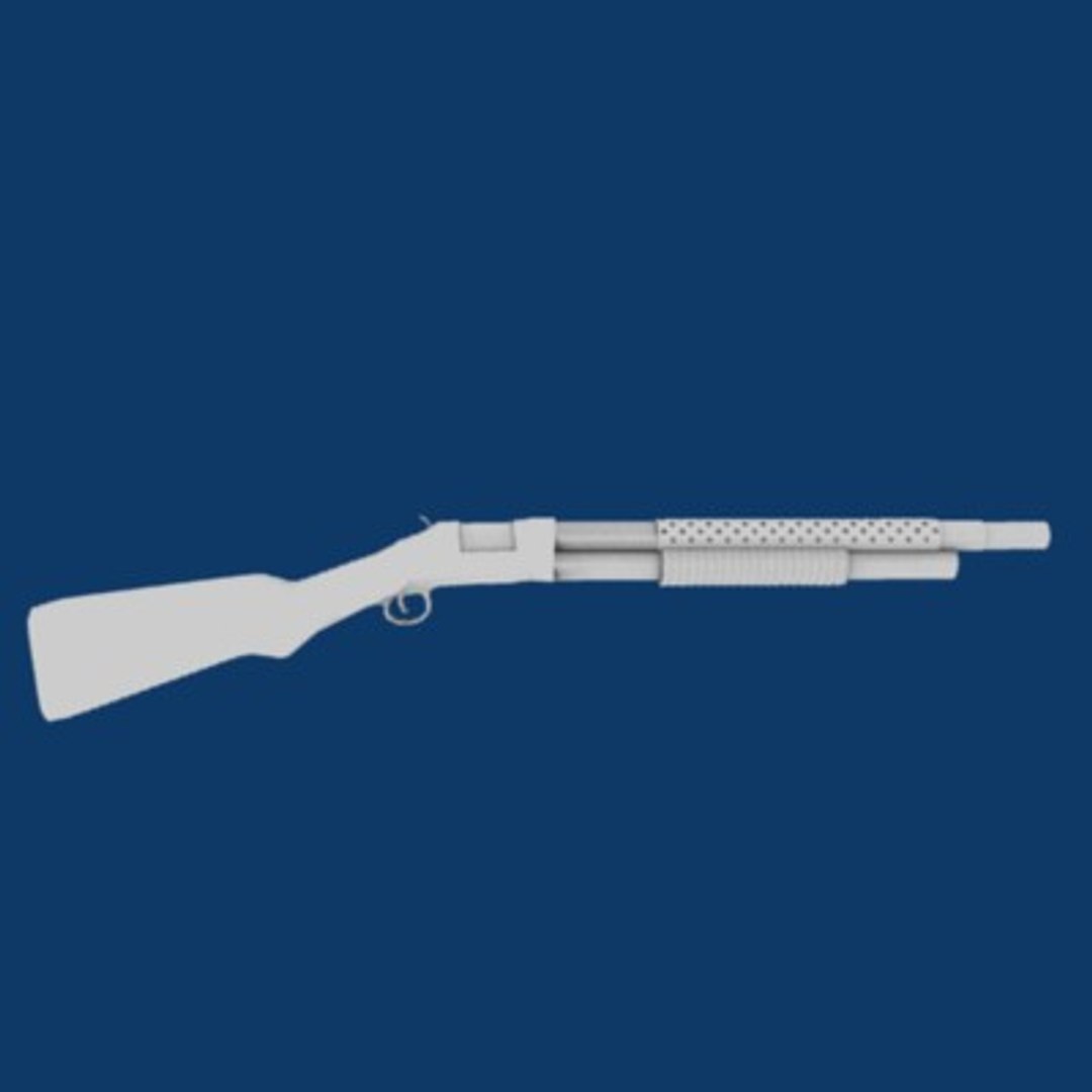 M1898 Trench Gun 3d Obj