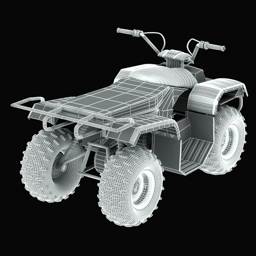 3d Yamaha Grizzly Atv Model