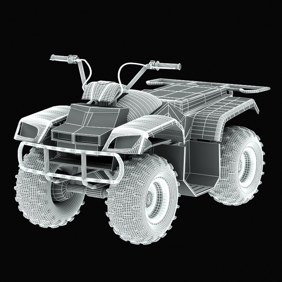 3d Yamaha Grizzly Atv Model