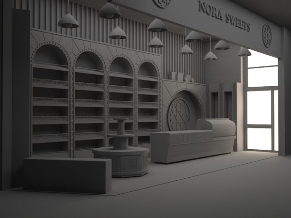 Interior design commercial shop 3D model - TurboSquid 1658823