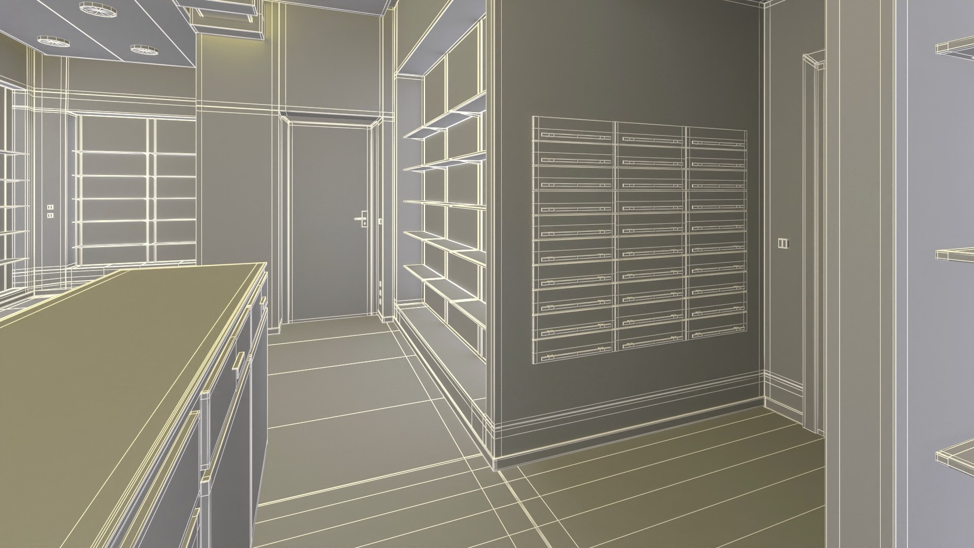 3D Pharmacy Store Interior Blue Model - TurboSquid 2207016