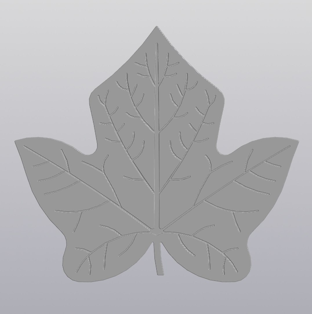 3D Cup coaster Ivy leaf model - TurboSquid 1969576