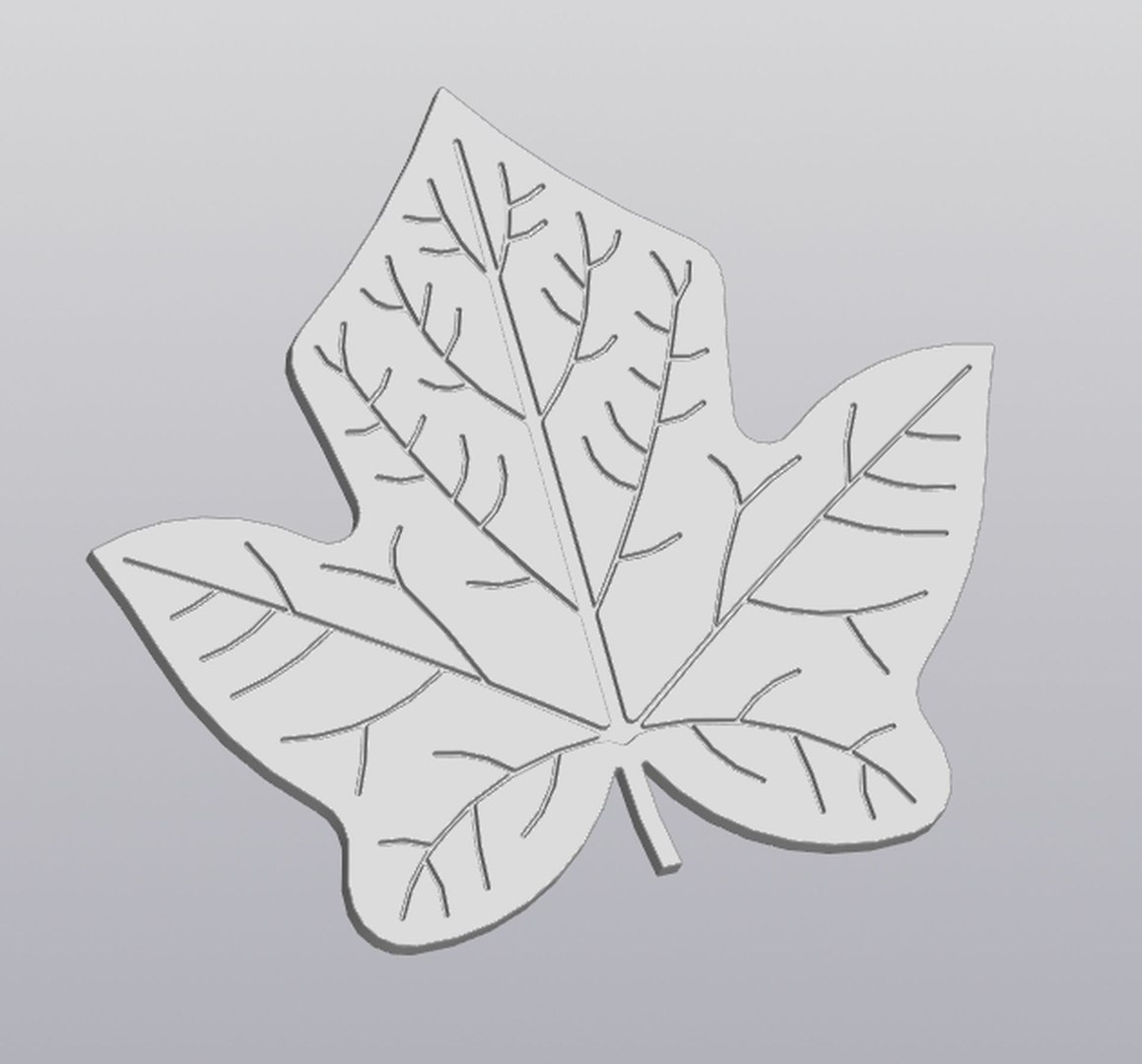 3D Cup coaster Ivy leaf model - TurboSquid 1969576