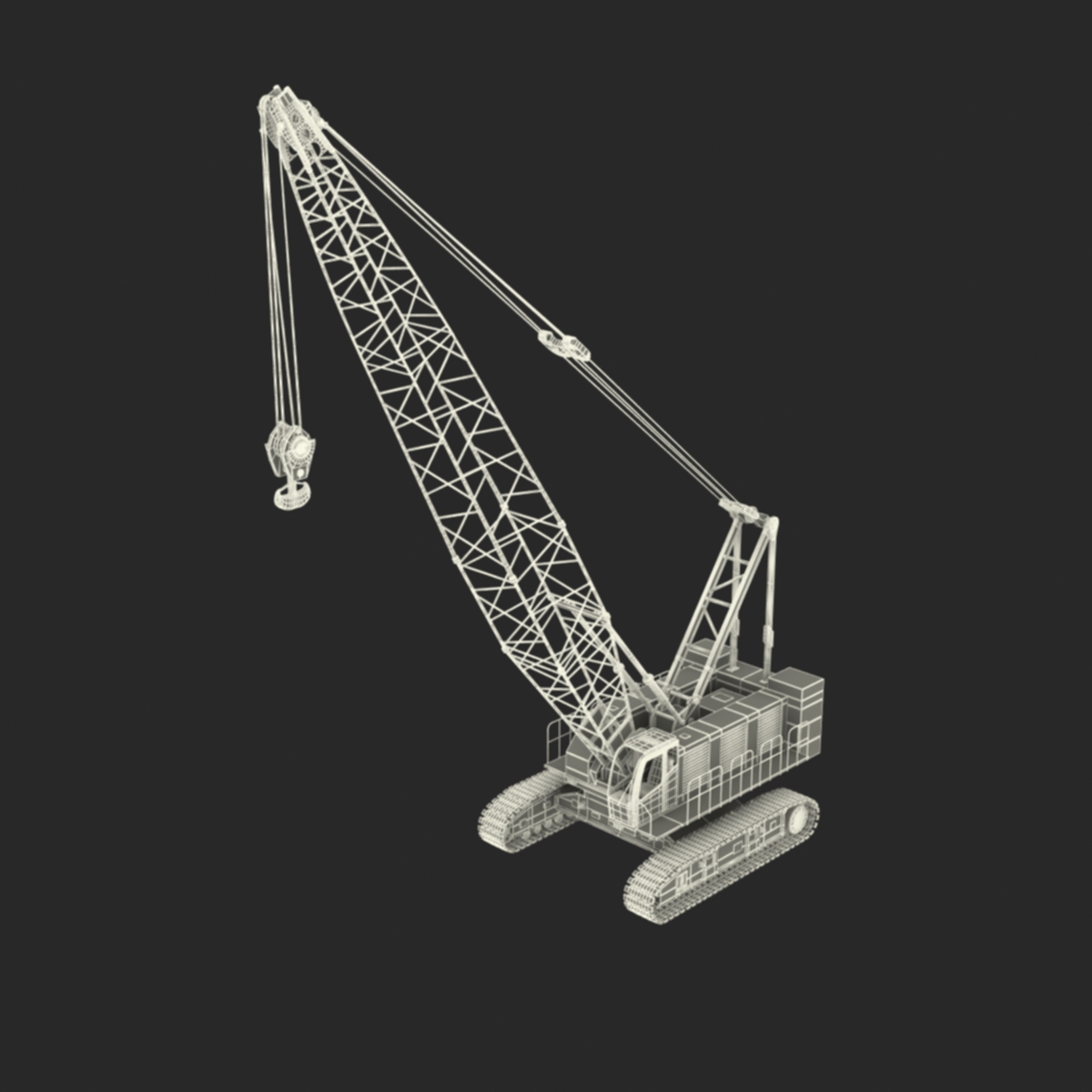 3d crawler crane