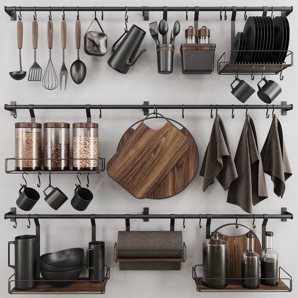 Kitchen Rack 3D Models for Download | TurboSquid