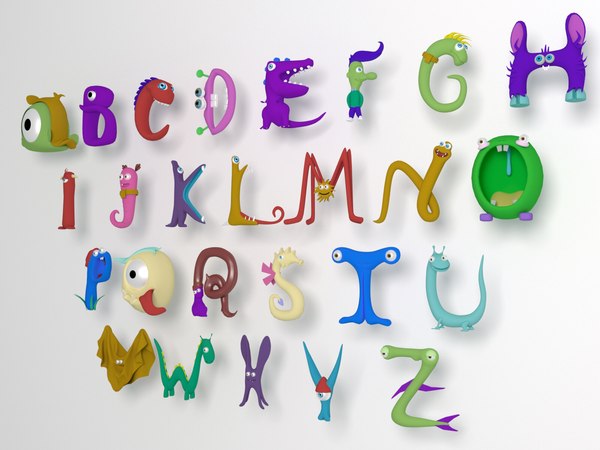 3D cartoon alphabet model | 1143052 | TurboSquid