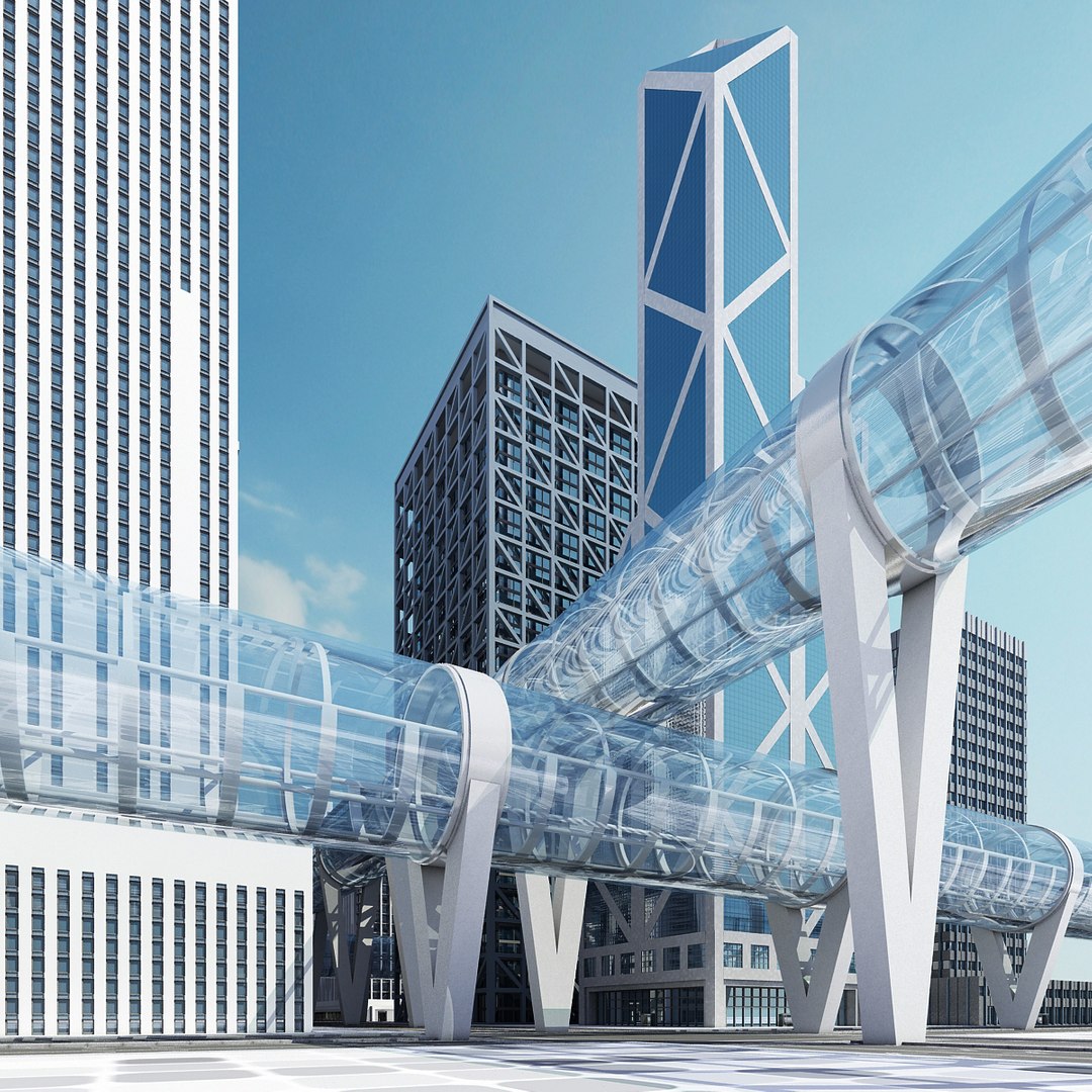 Futuristic city future 2070 3D model - TurboSquid 1278431