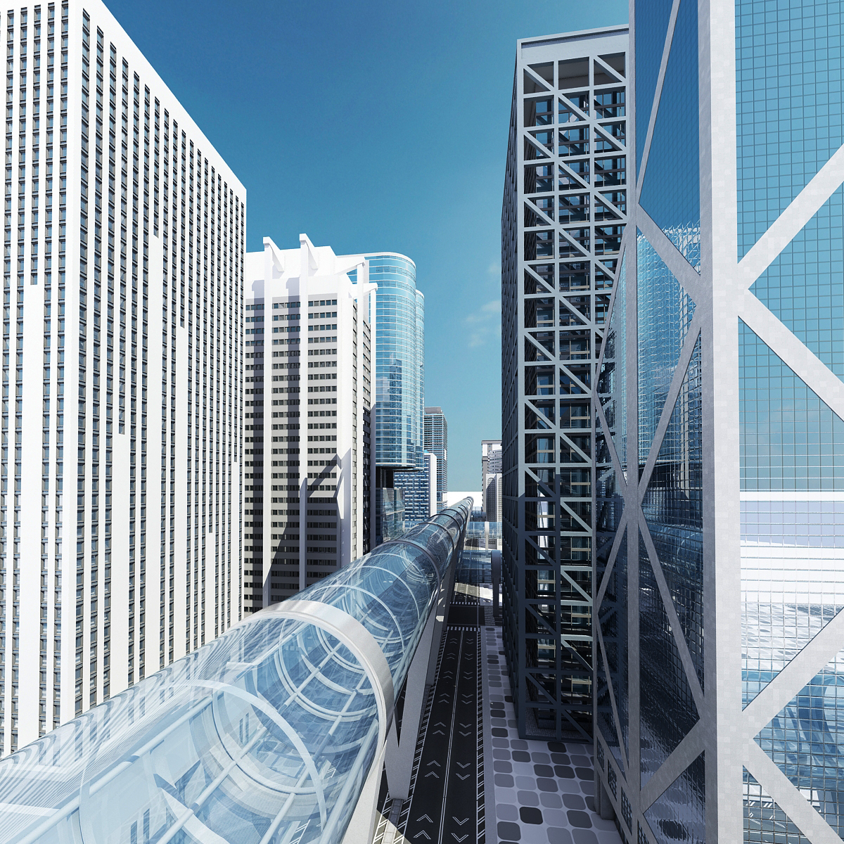 Futuristic city future 2070 3D model - TurboSquid 1278431