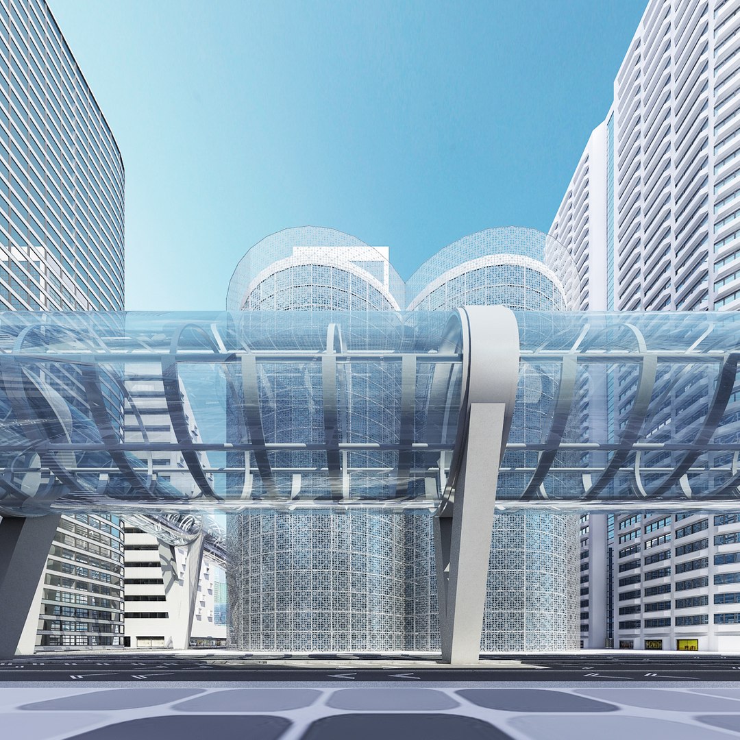 Futuristic city future 2070 3D model - TurboSquid 1278431