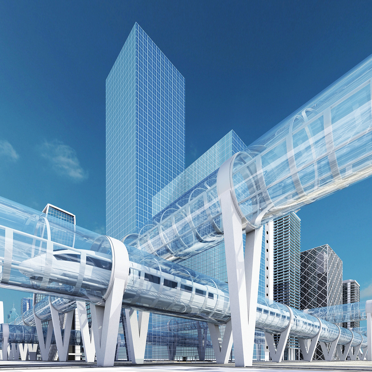 Futuristic city future 2070 3D model - TurboSquid 1278431