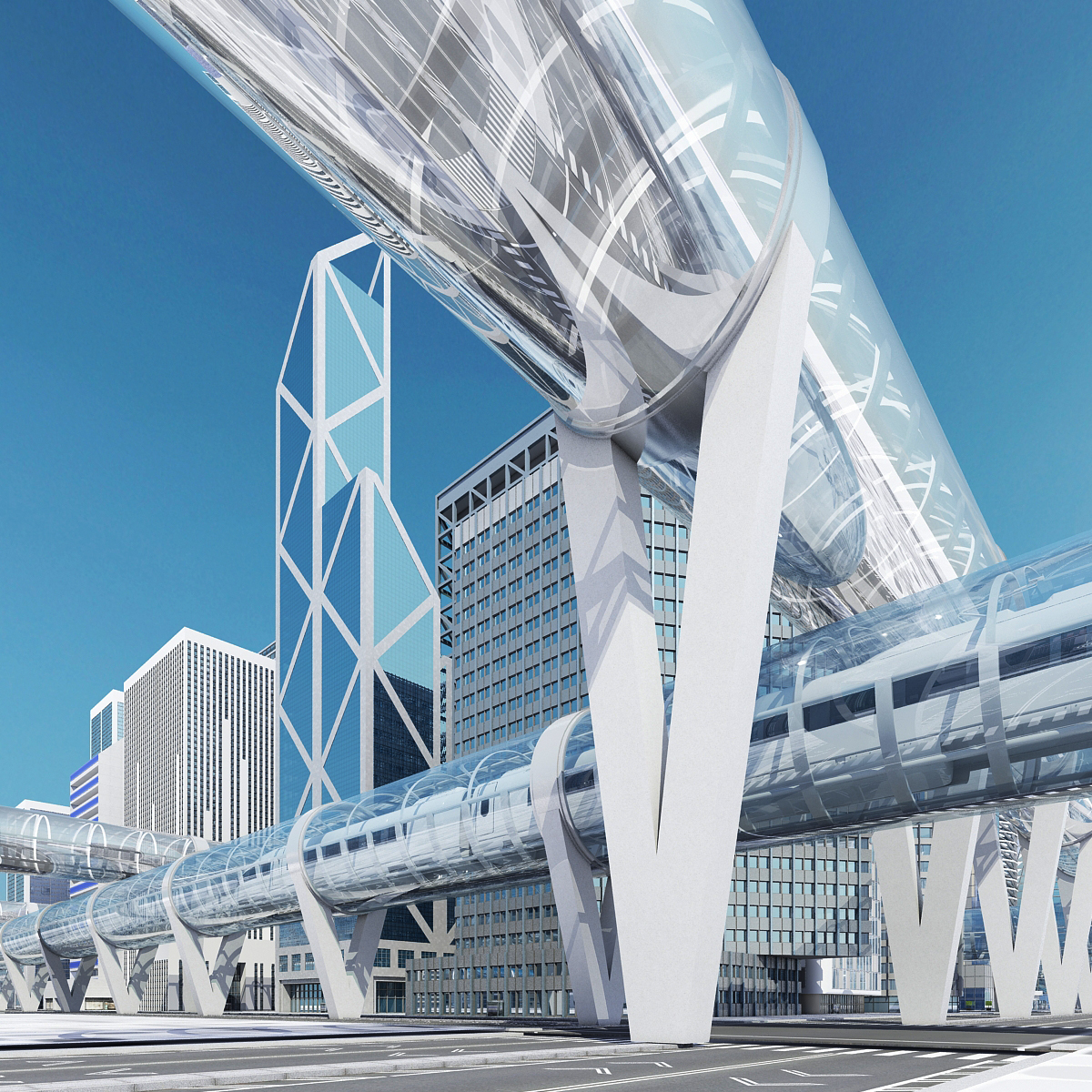 Futuristic city future 2070 3D model - TurboSquid 1278431