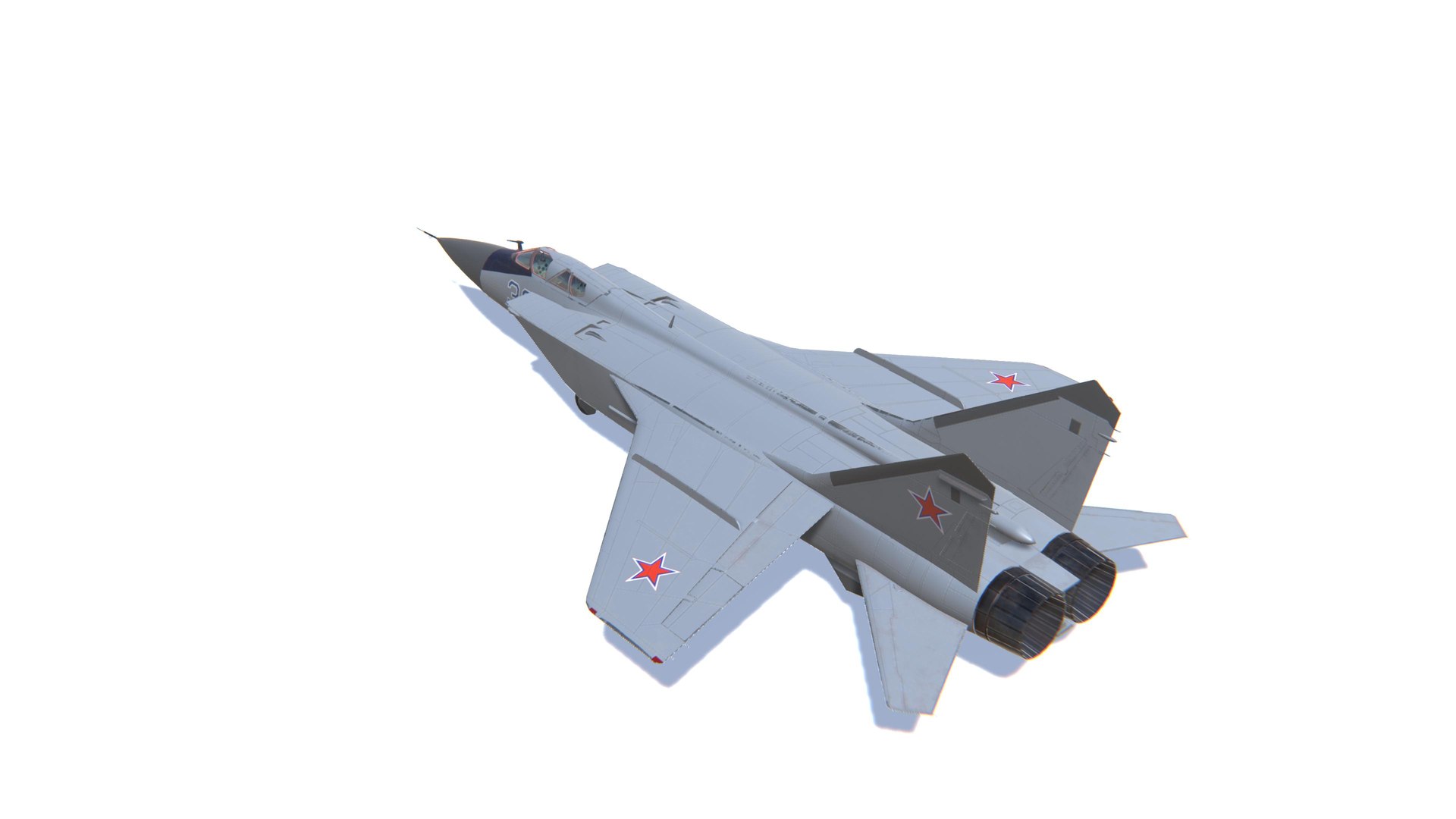 3D model MIG-31 Foxhound Jet Fighter Aircraft Low-poly - TurboSquid 1800828