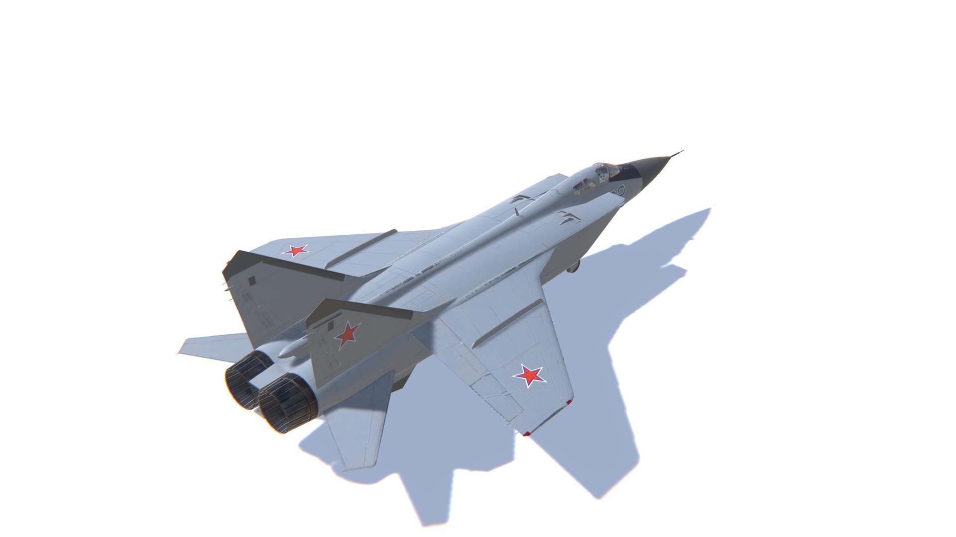 3D Model MIG-31 Foxhound Jet Fighter Aircraft Low-poly - TurboSquid 1800828