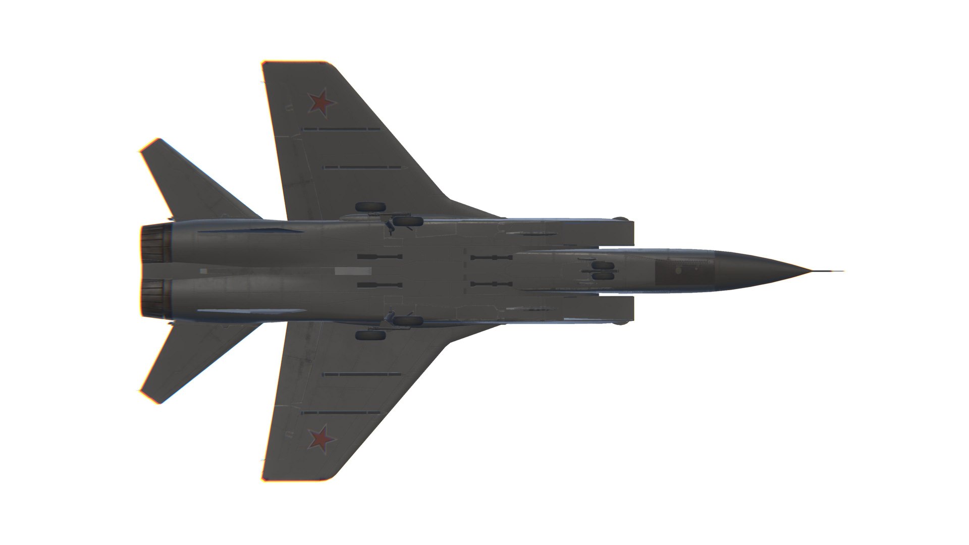 3D model MIG-31 Foxhound Jet Fighter Aircraft Low-poly - TurboSquid 1800828