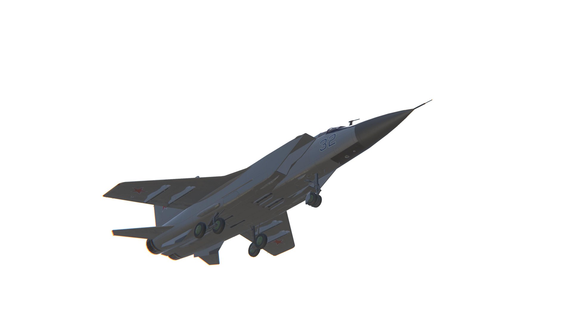 3D model MIG-31 Foxhound Jet Fighter Aircraft Low-poly - TurboSquid 1800828
