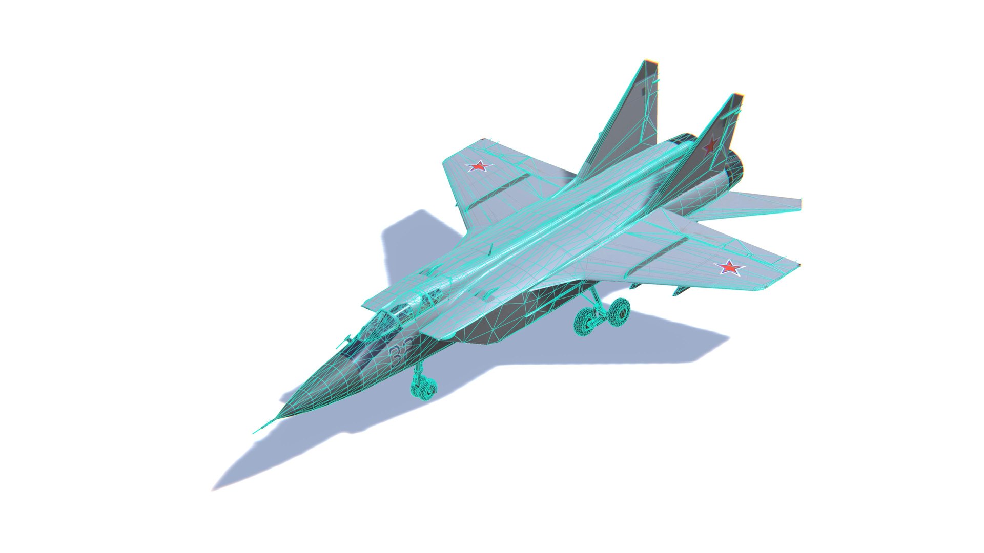 3D model MIG-31 Foxhound Jet Fighter Aircraft Low-poly - TurboSquid 1800828