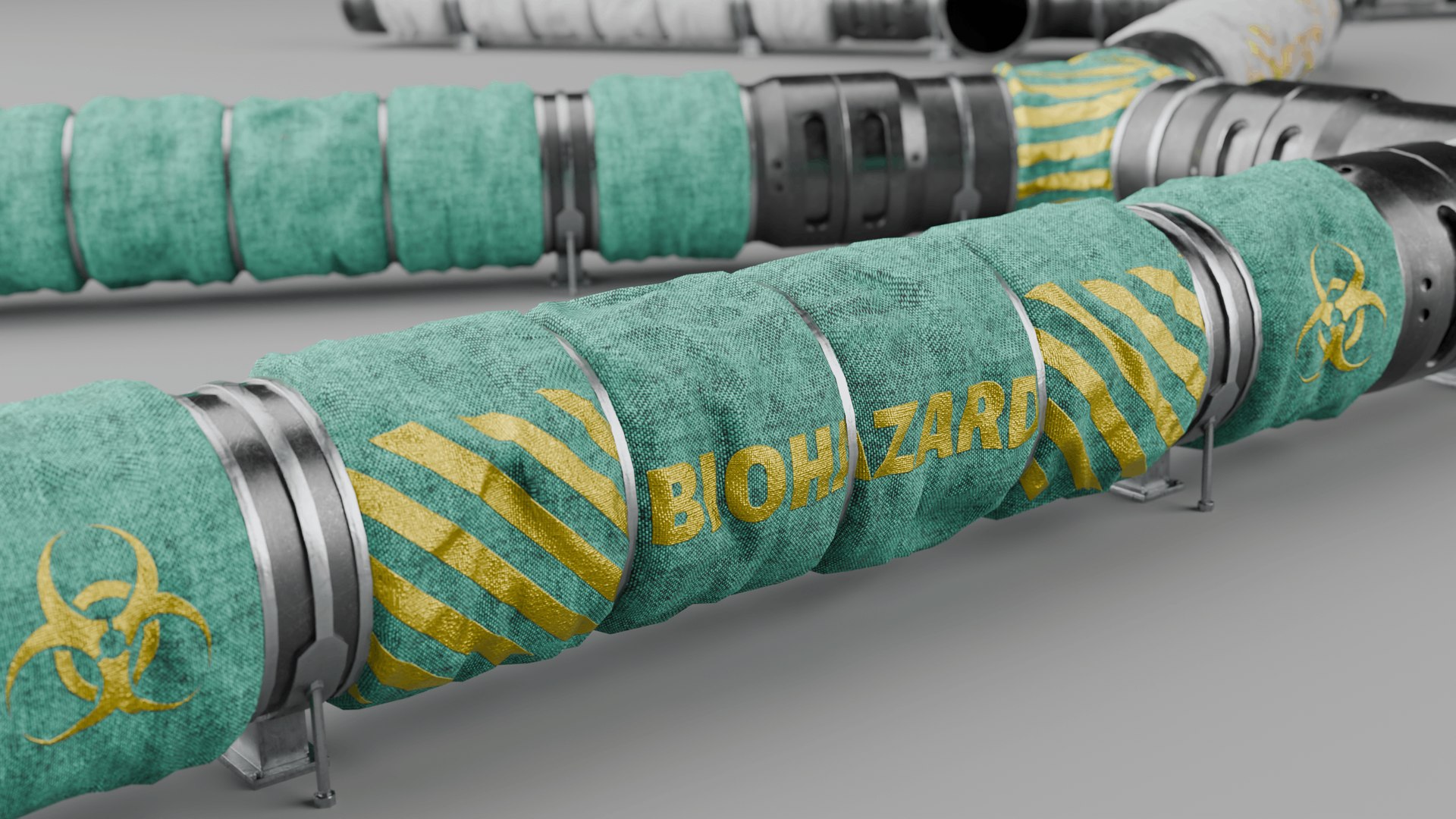 Modular Industrial Pipe Kit Game Ready 3D Model 3D Model - TurboSquid ...