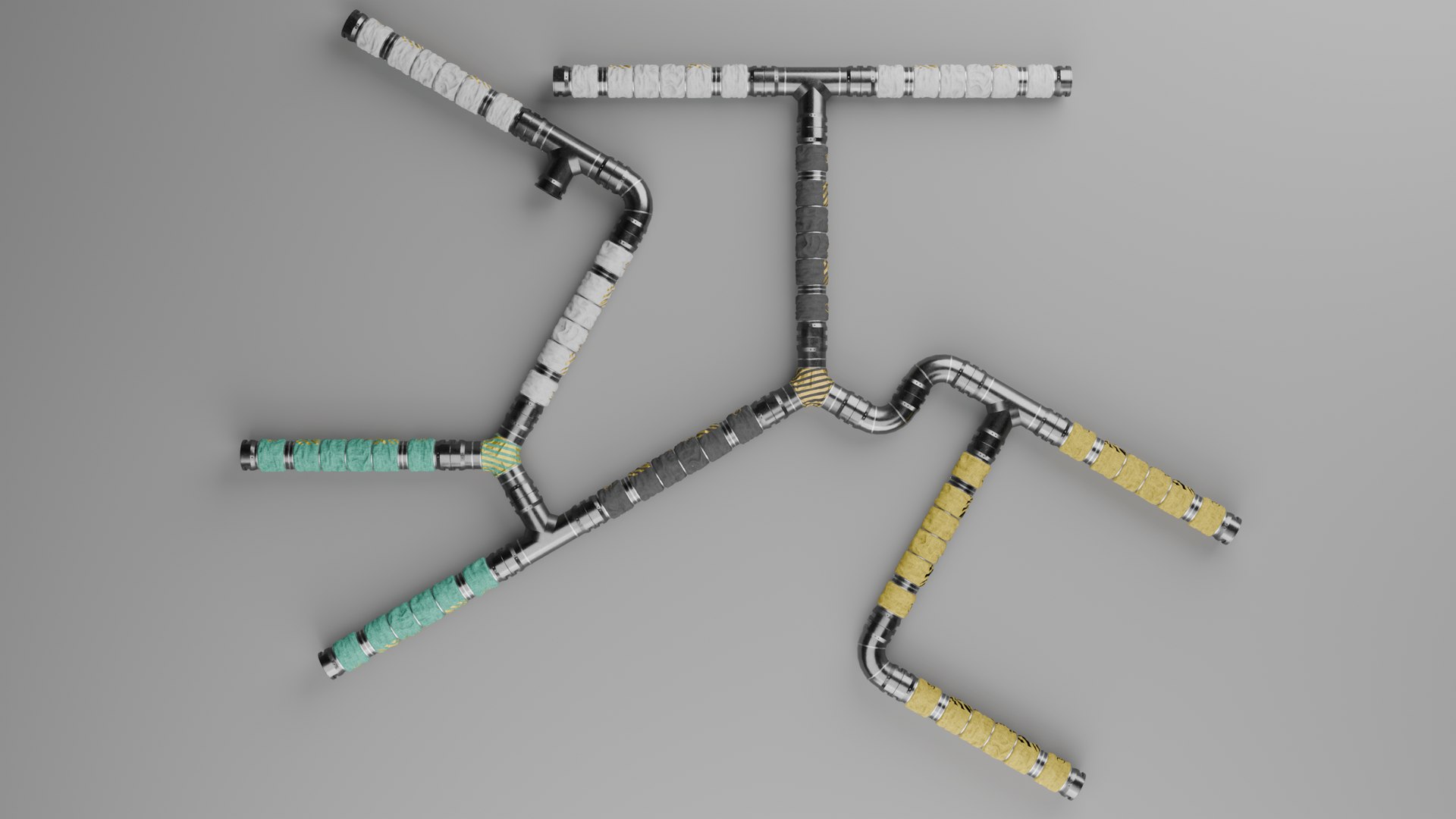 Modular Industrial Pipe Kit Game Ready 3D Model 3D Model - TurboSquid ...