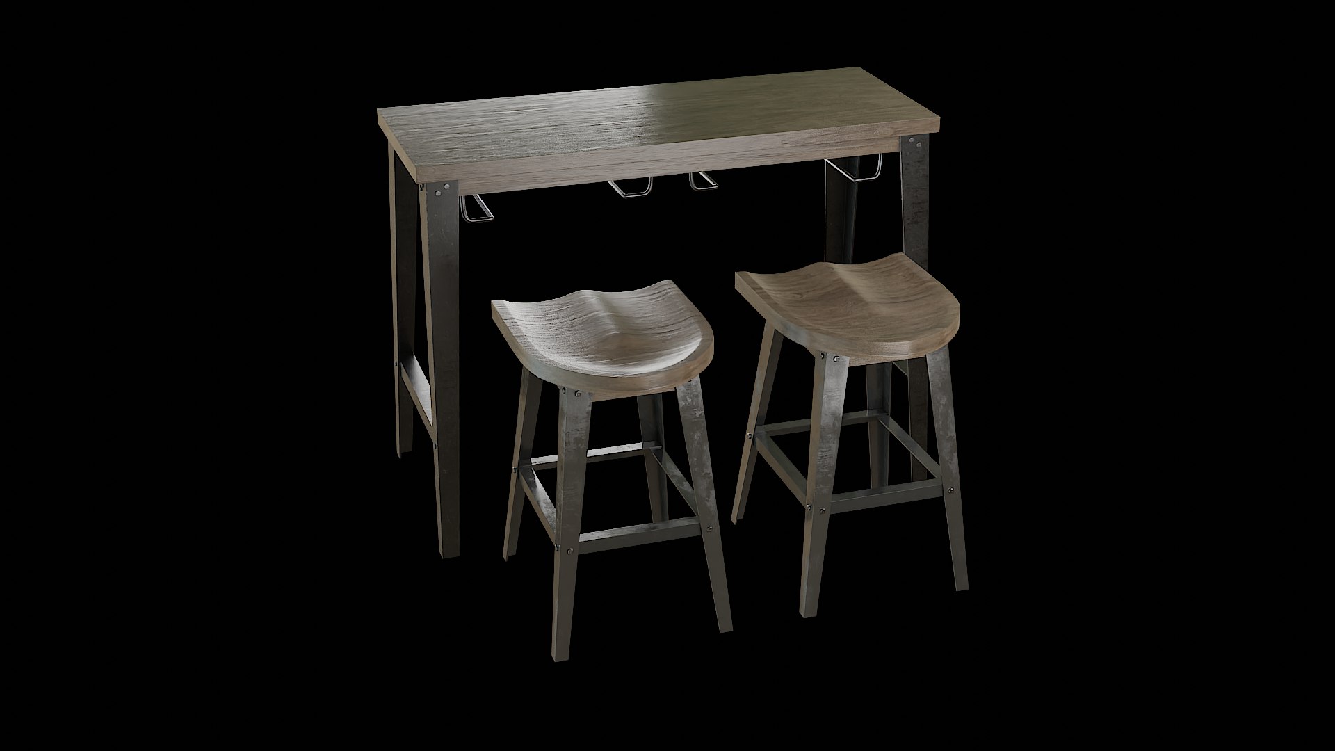 3D table set model - TurboSquid 1543321