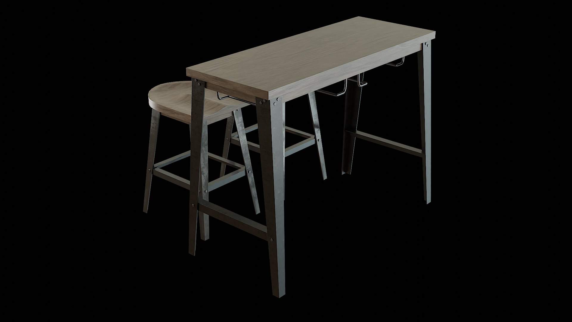 3D table set model - TurboSquid 1543321